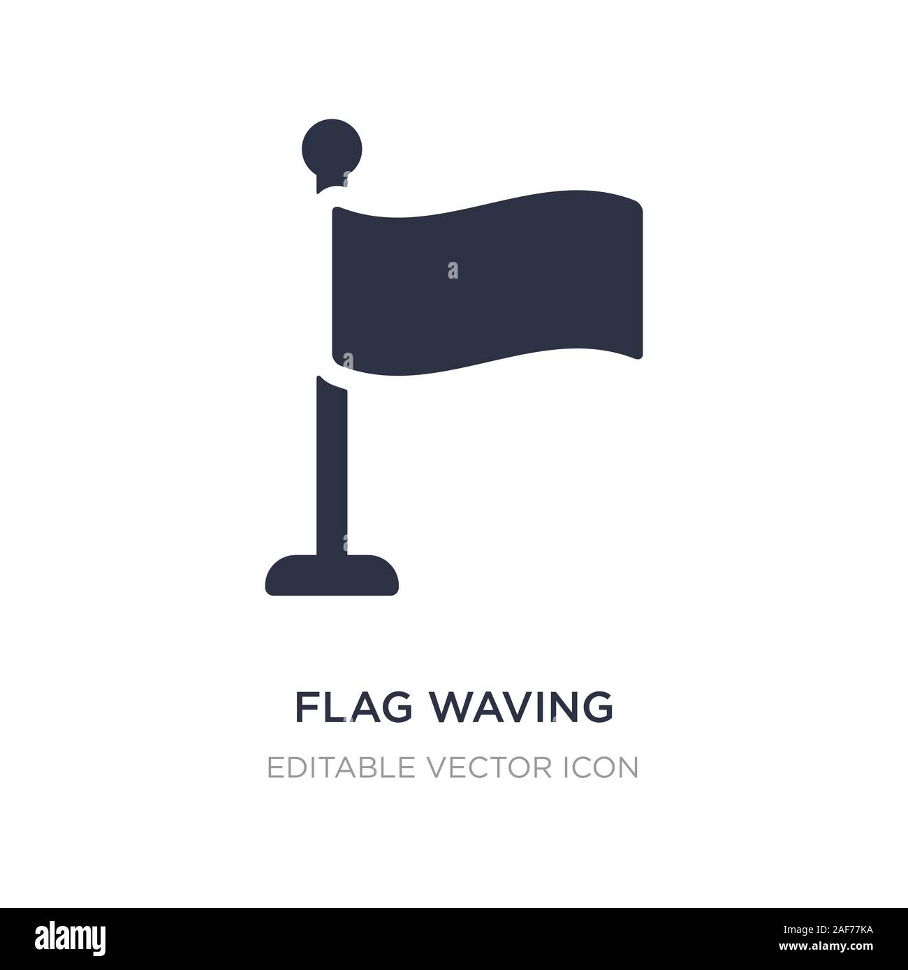 flag waving icon on white background. Simple element illustration from ...
