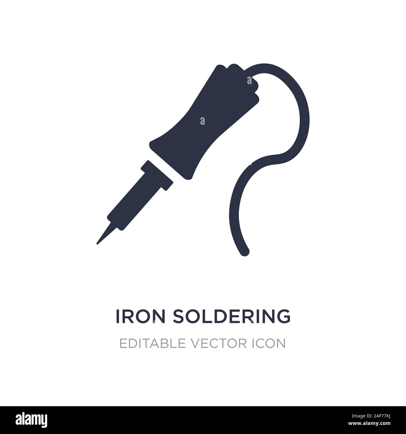 iron soldering icon on white background. Simple element illustration ...