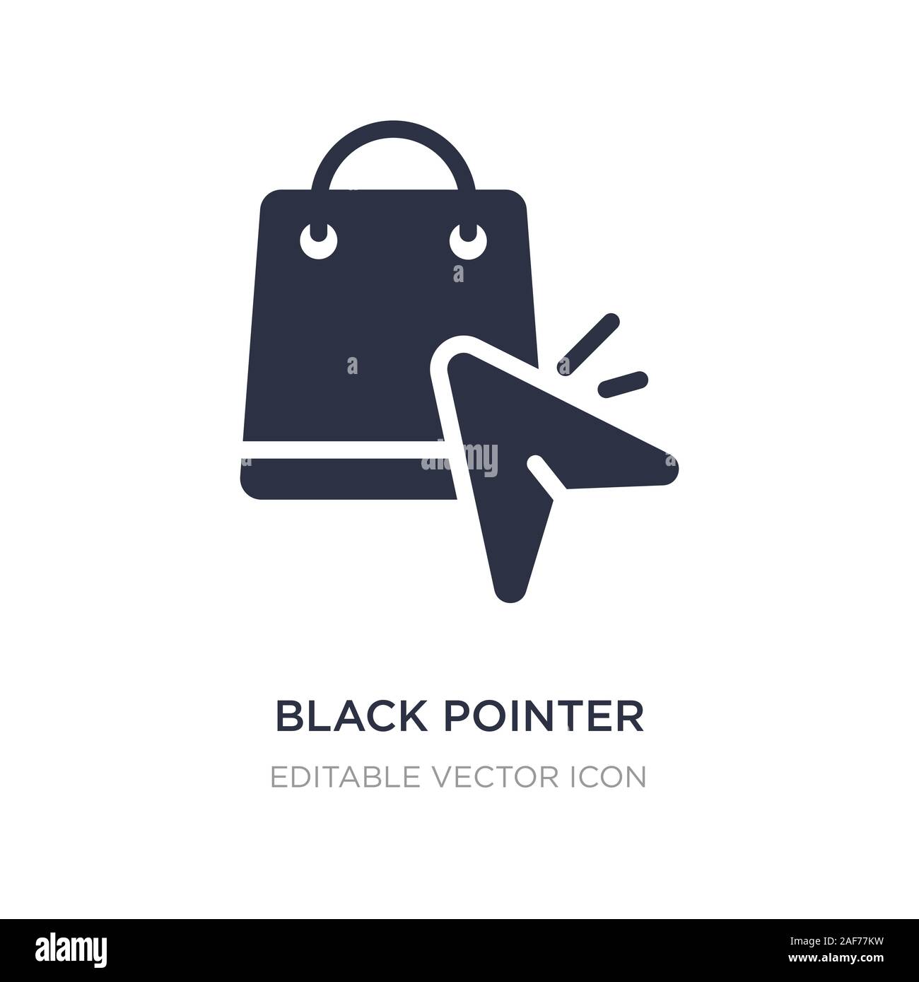 black pointer icon on white background. Simple element illustration ...