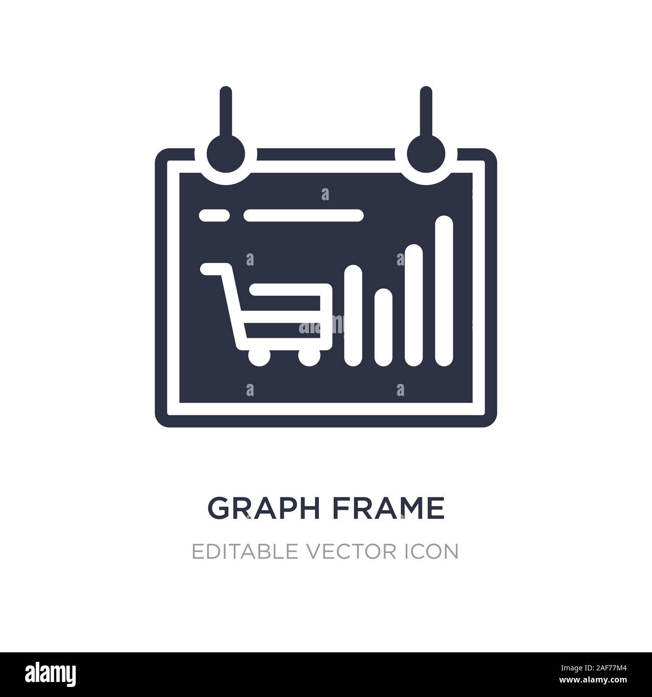 graph frame icon on white background. Simple element illustration from Commerce concept. graph ...