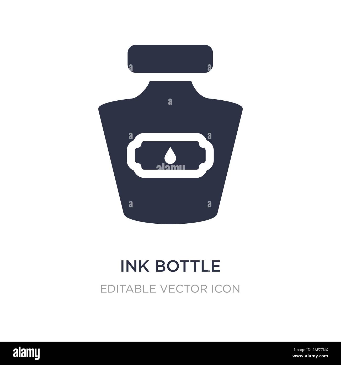 ink bottle icon on white background. Simple element illustration from ...