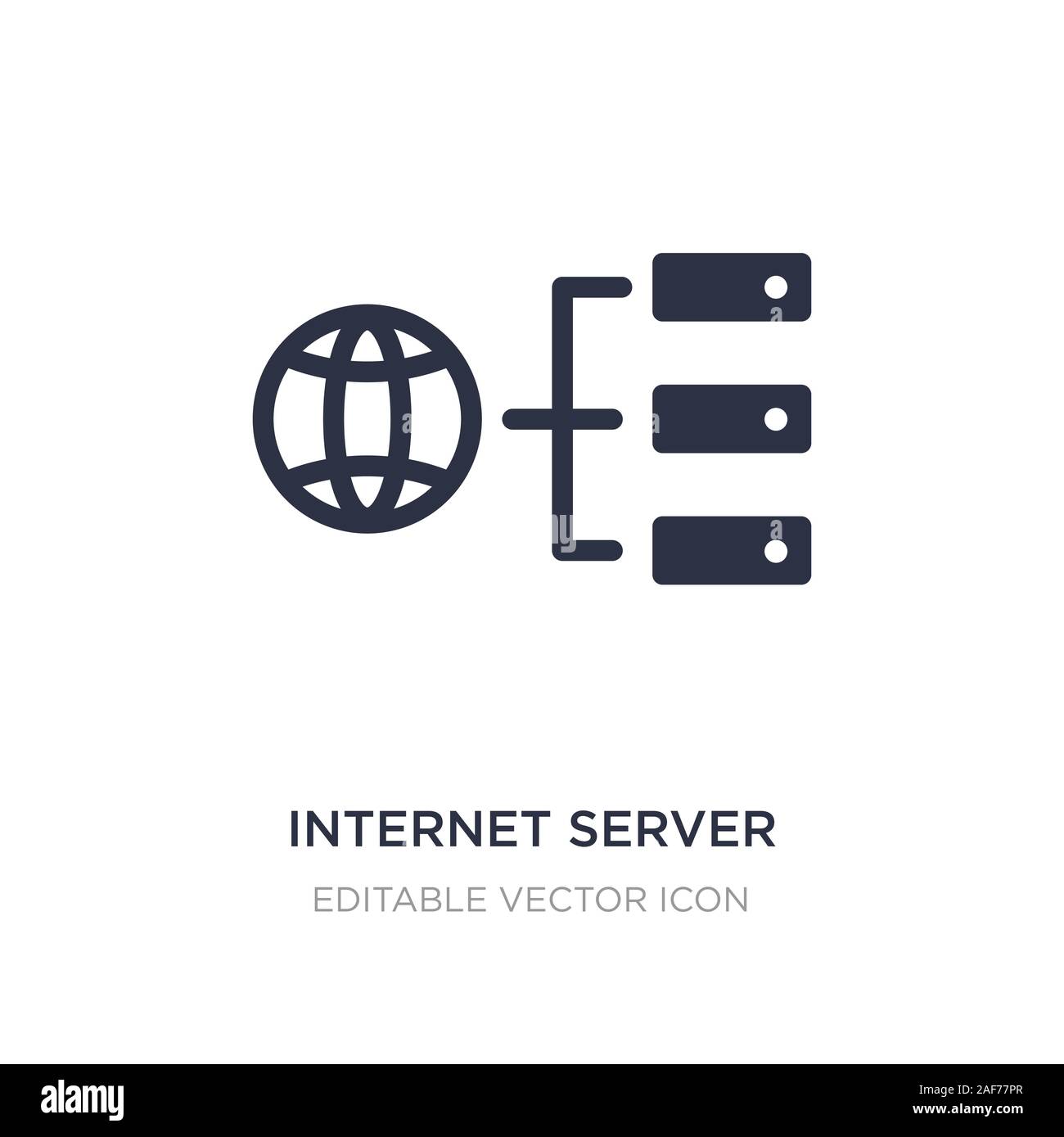 internet server icon on white background. Simple element illustration ...