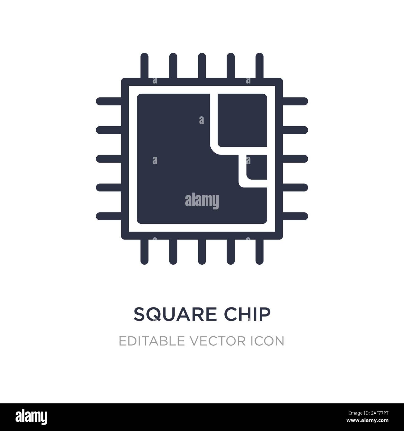 square chip icon on white background. Simple element illustration from ...