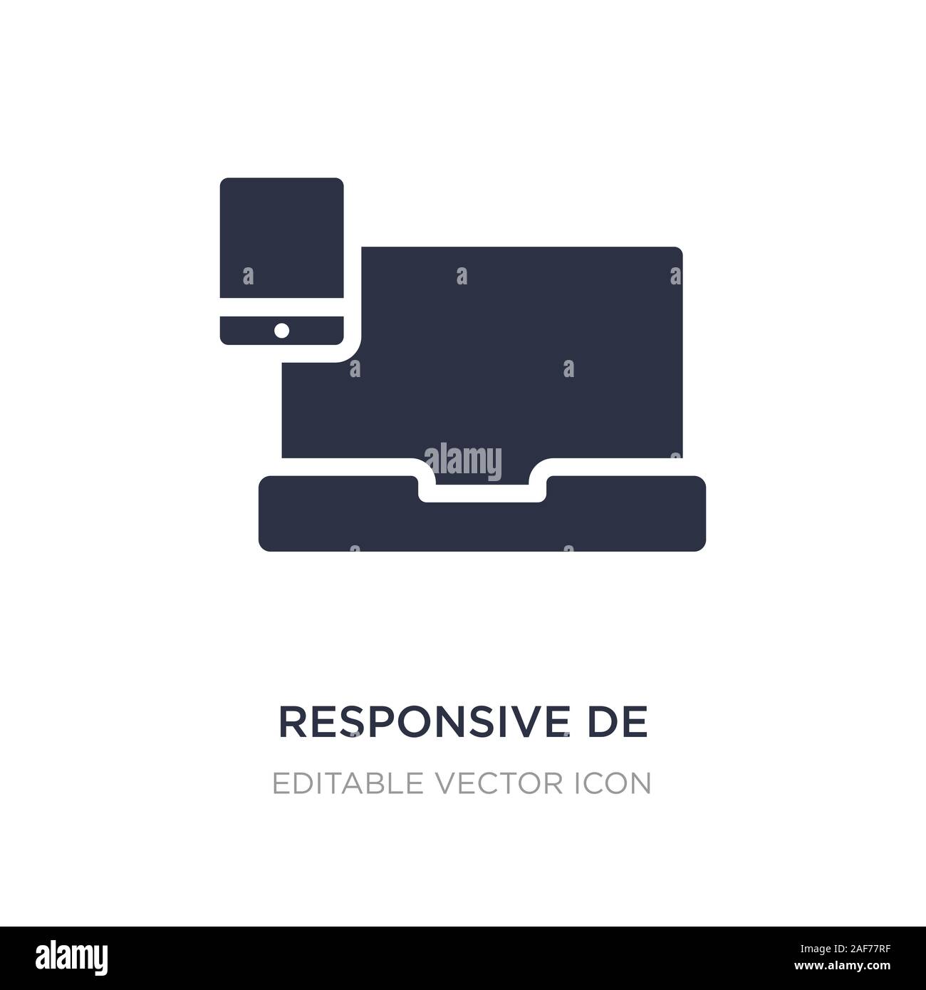 responsive de icon on white background. Simple element illustration ...