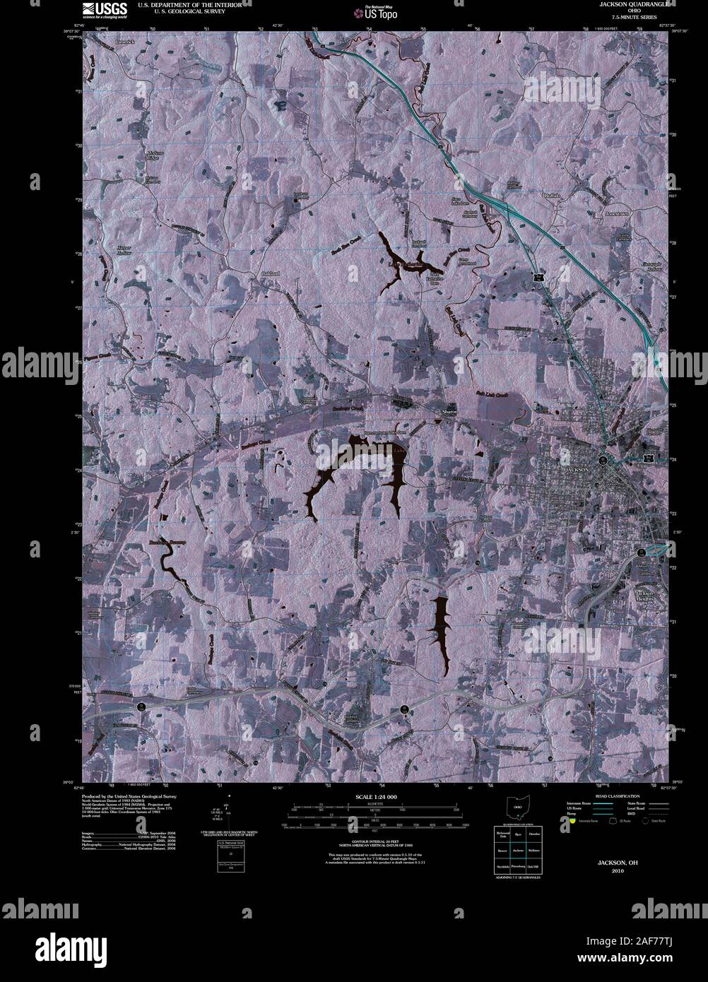 Jackson ohio map hi-res stock photography and images - Alamy