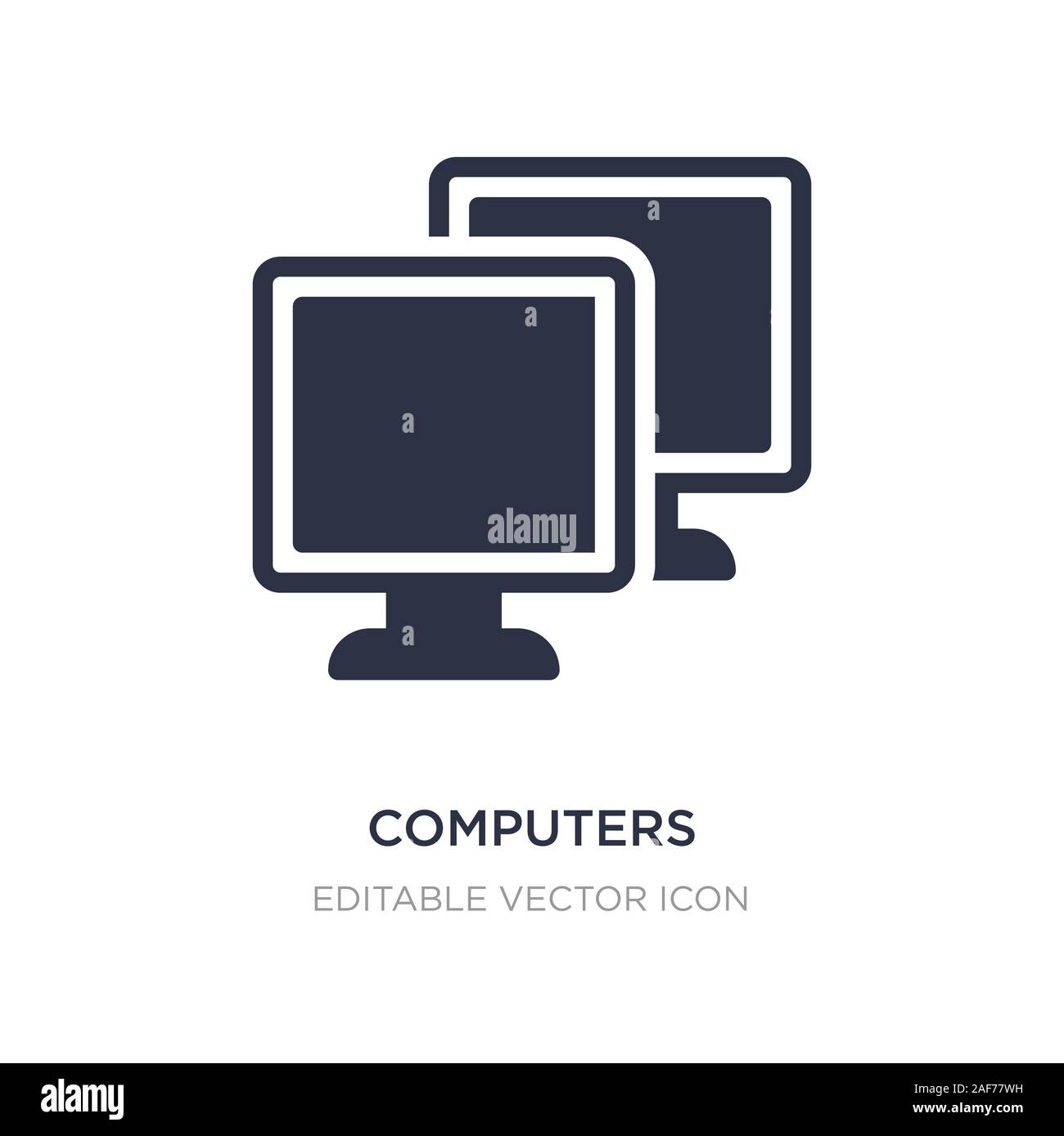 computers icon on white background. Simple element illustration from ...