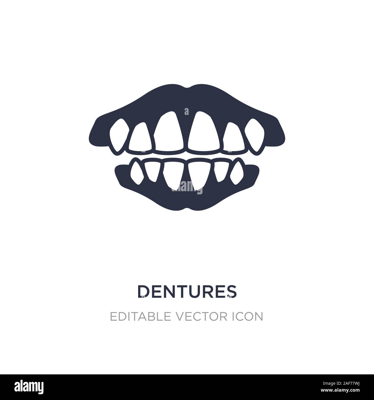 dentures icon on white background. Simple element illustration from ...