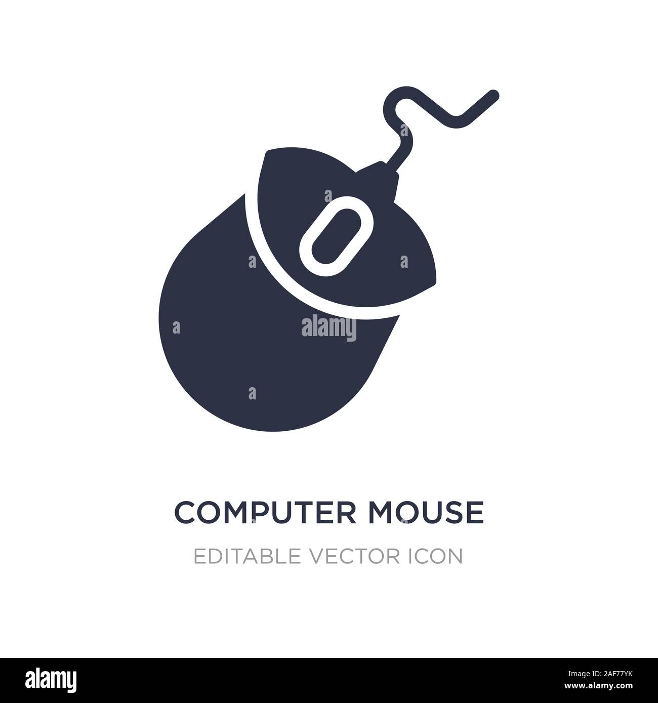 computer mouse device icon on white background. Simple element ...