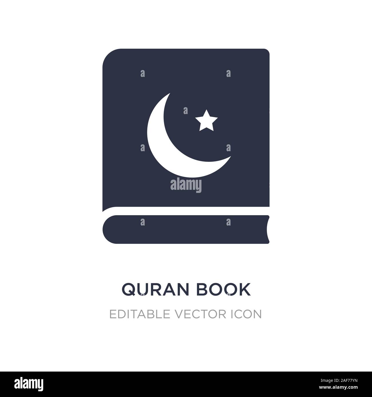 quran book icon on white background. Simple element illustration from ...
