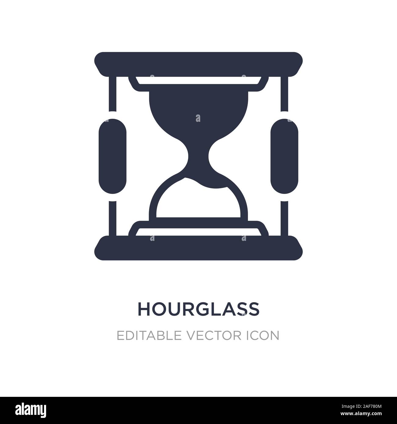 hourglass countdown icon on white background. Simple element ...
