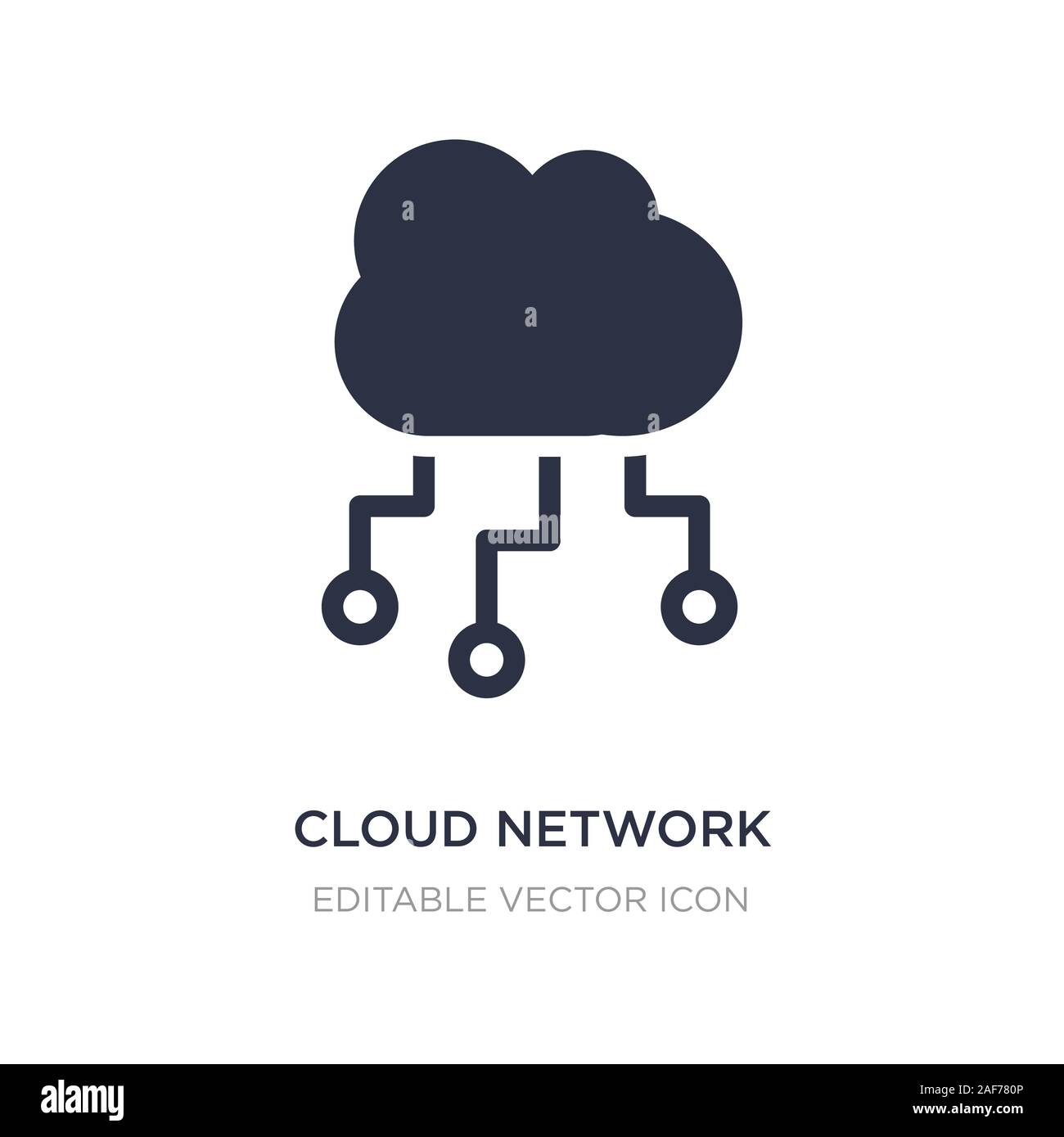 cloud network icon on white background. Simple element illustration ...