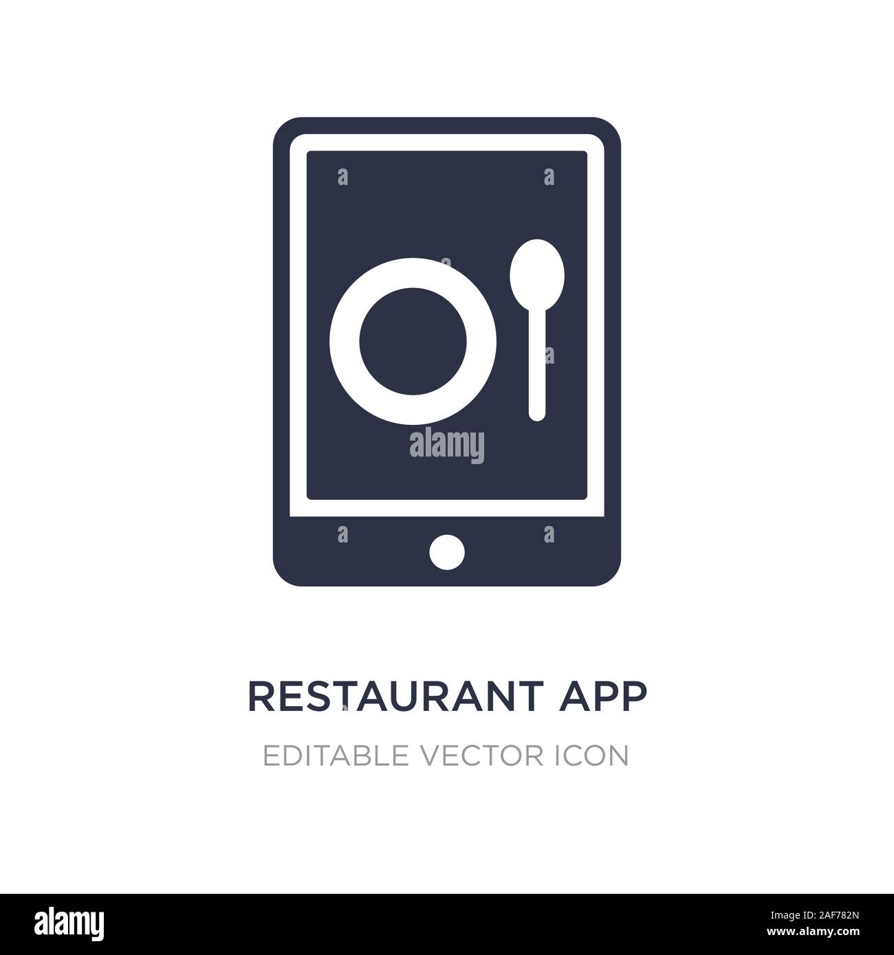 restaurant app icon on white background. Simple element illustration ...