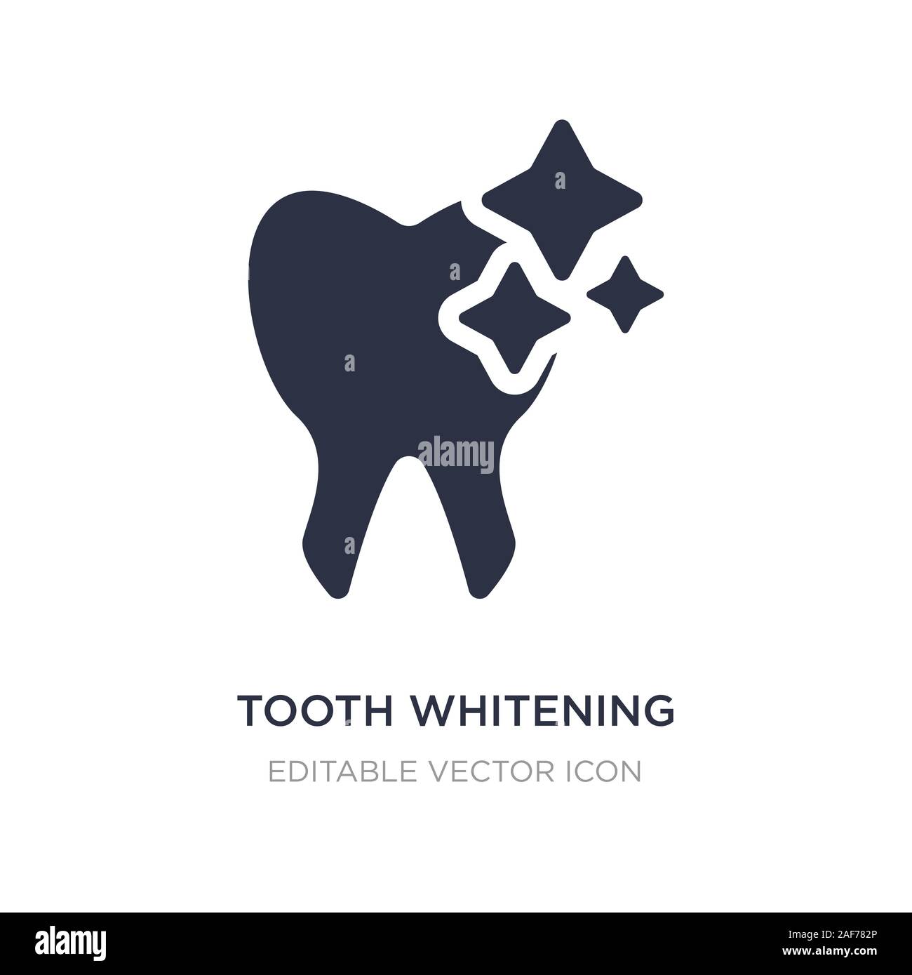 tooth whitening icon on white background. Simple element illustration from Dentist concept ...