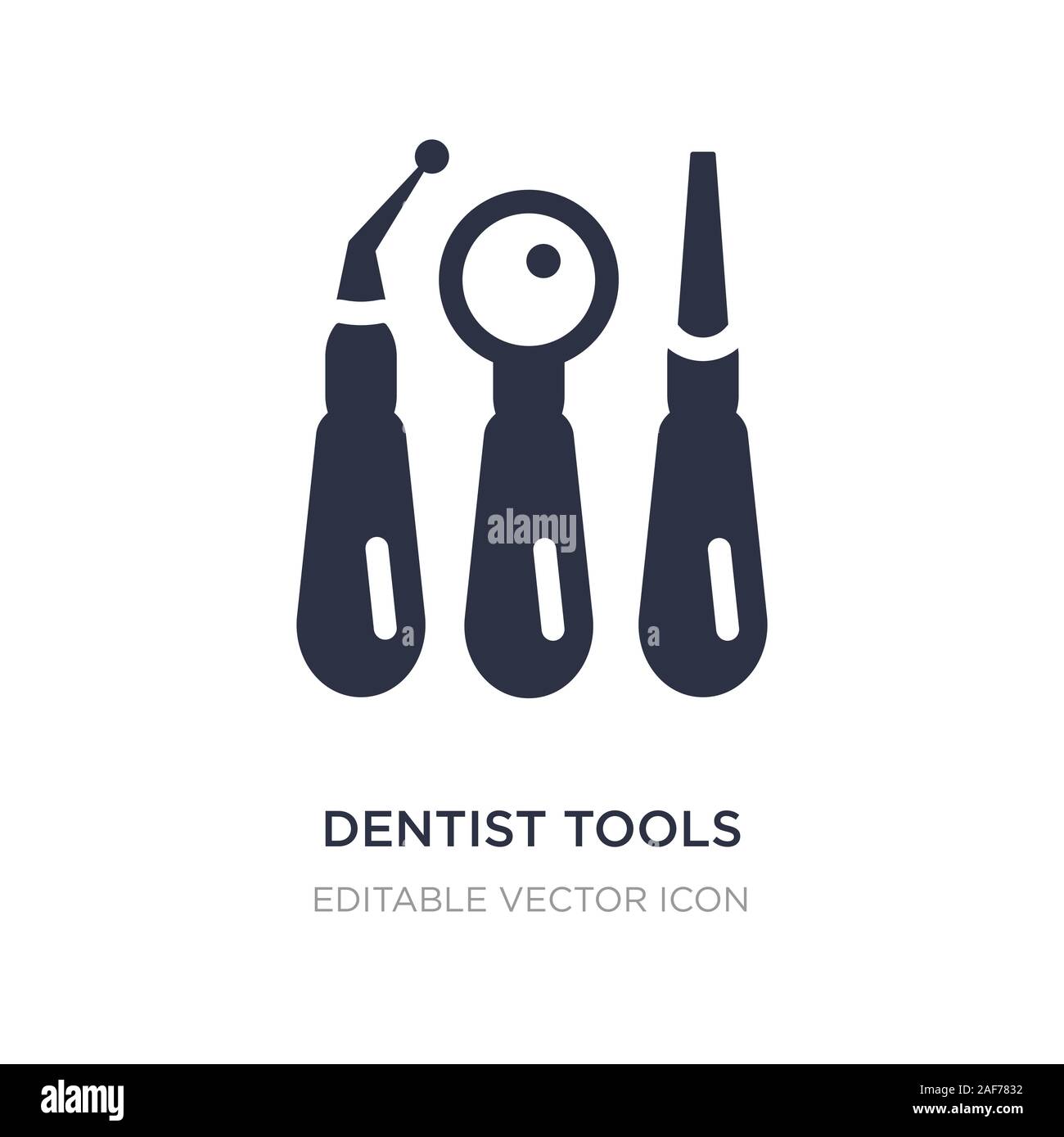 dentist tools icon on white background. Simple element illustration ...