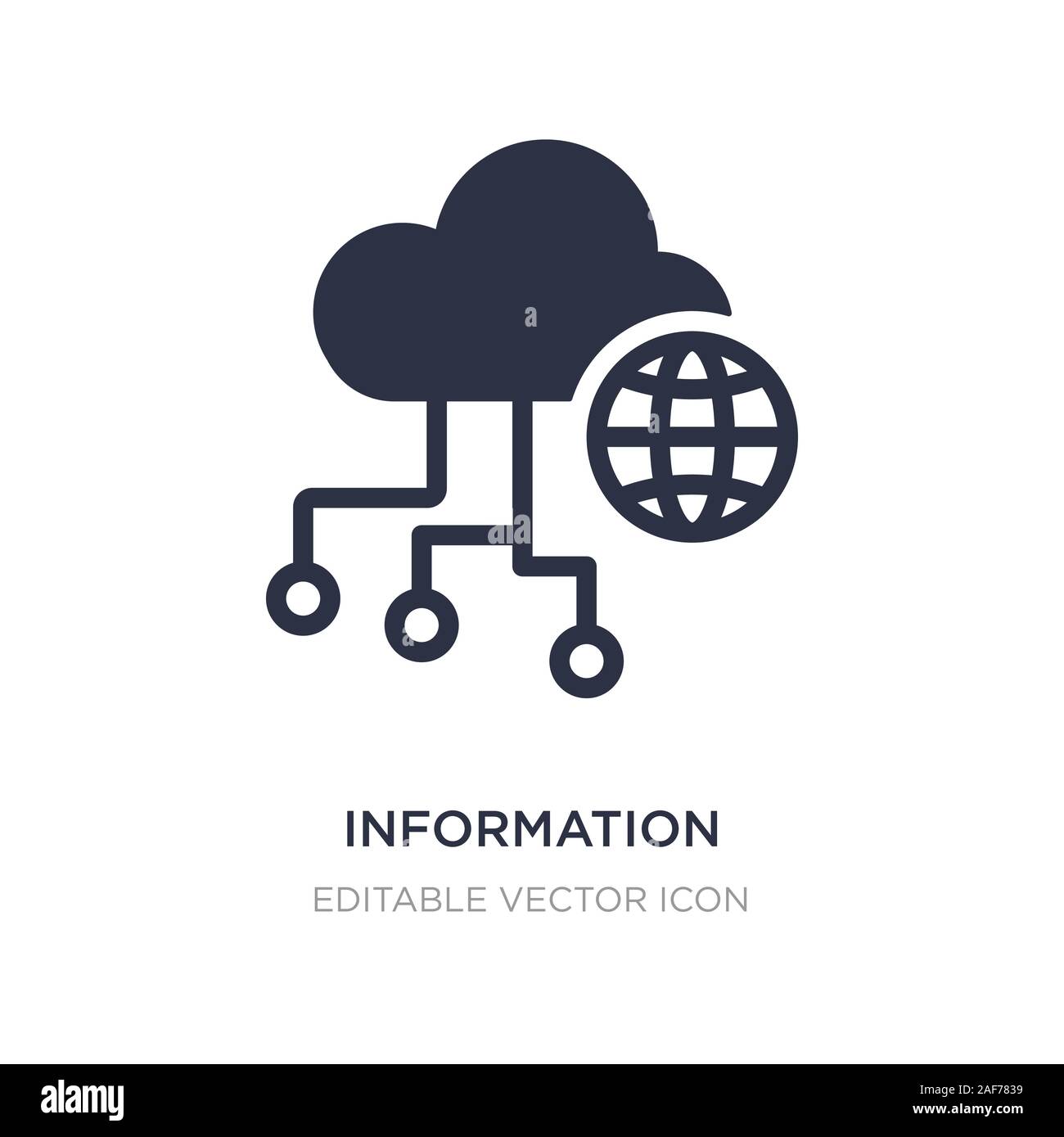 information network icon on white background. Simple element ...