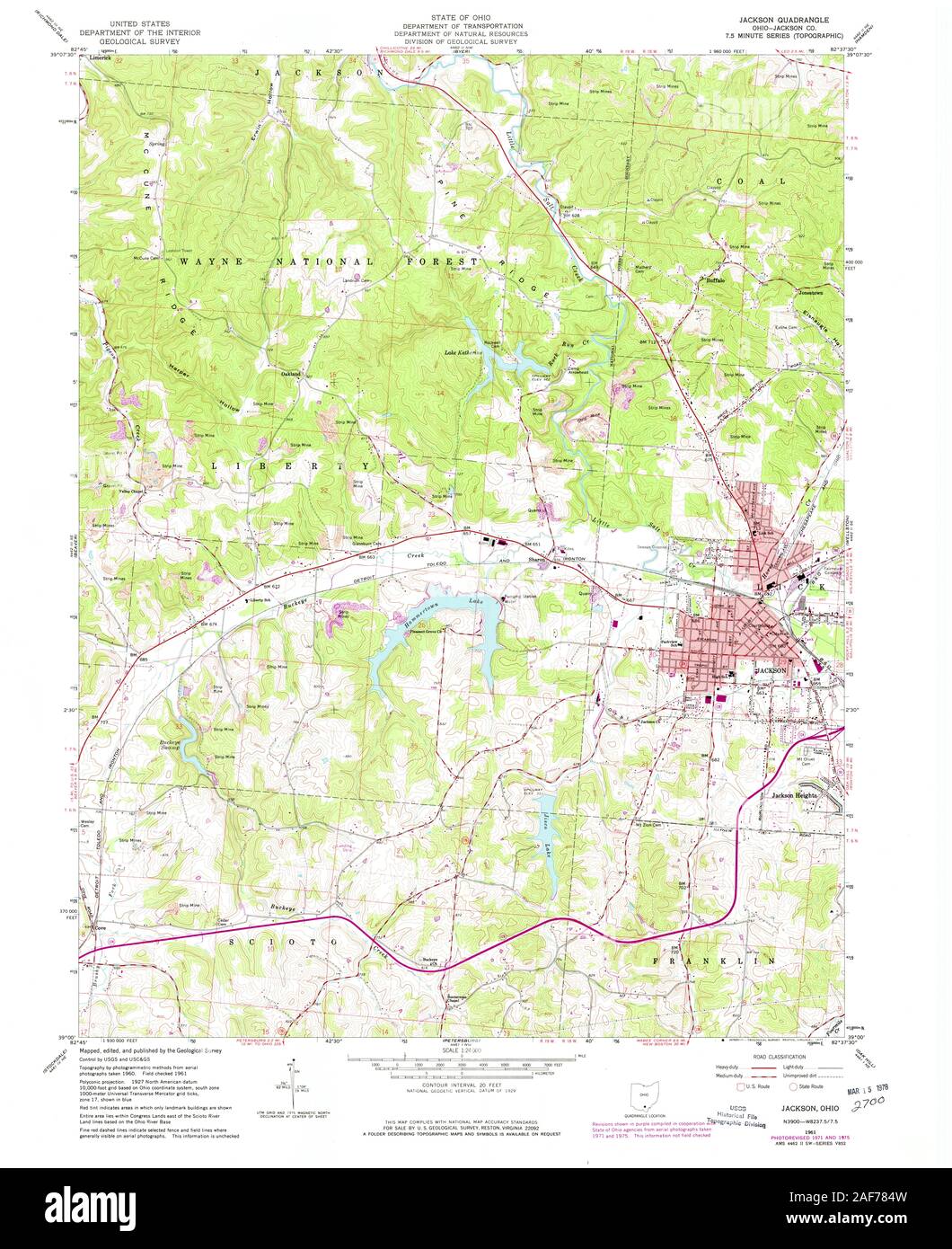 Jackson ohio map hi-res stock photography and images - Alamy