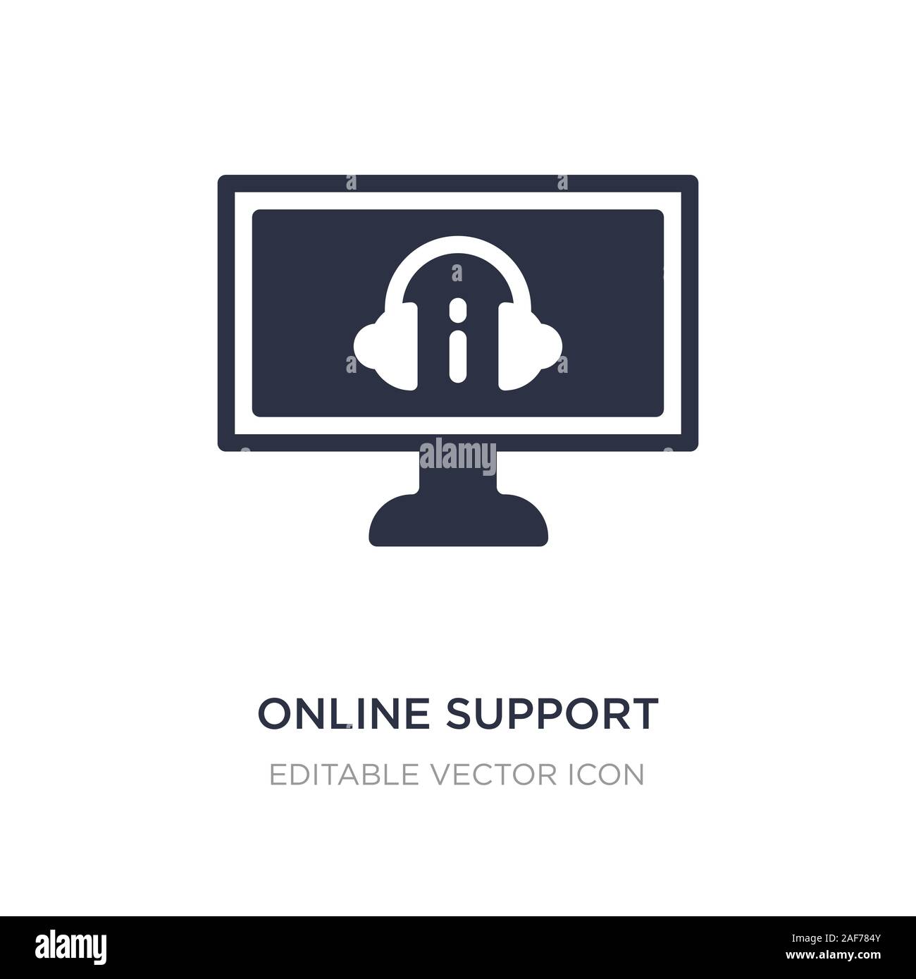 online support icon on white background. Simple element illustration ...