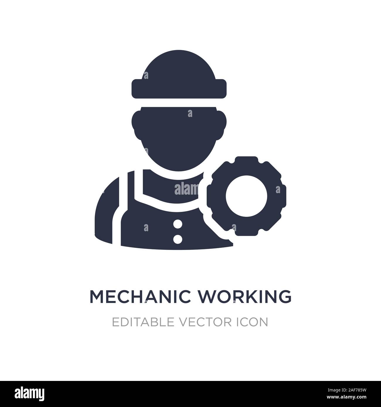 mechanic working icon on white background. Simple element illustration ...