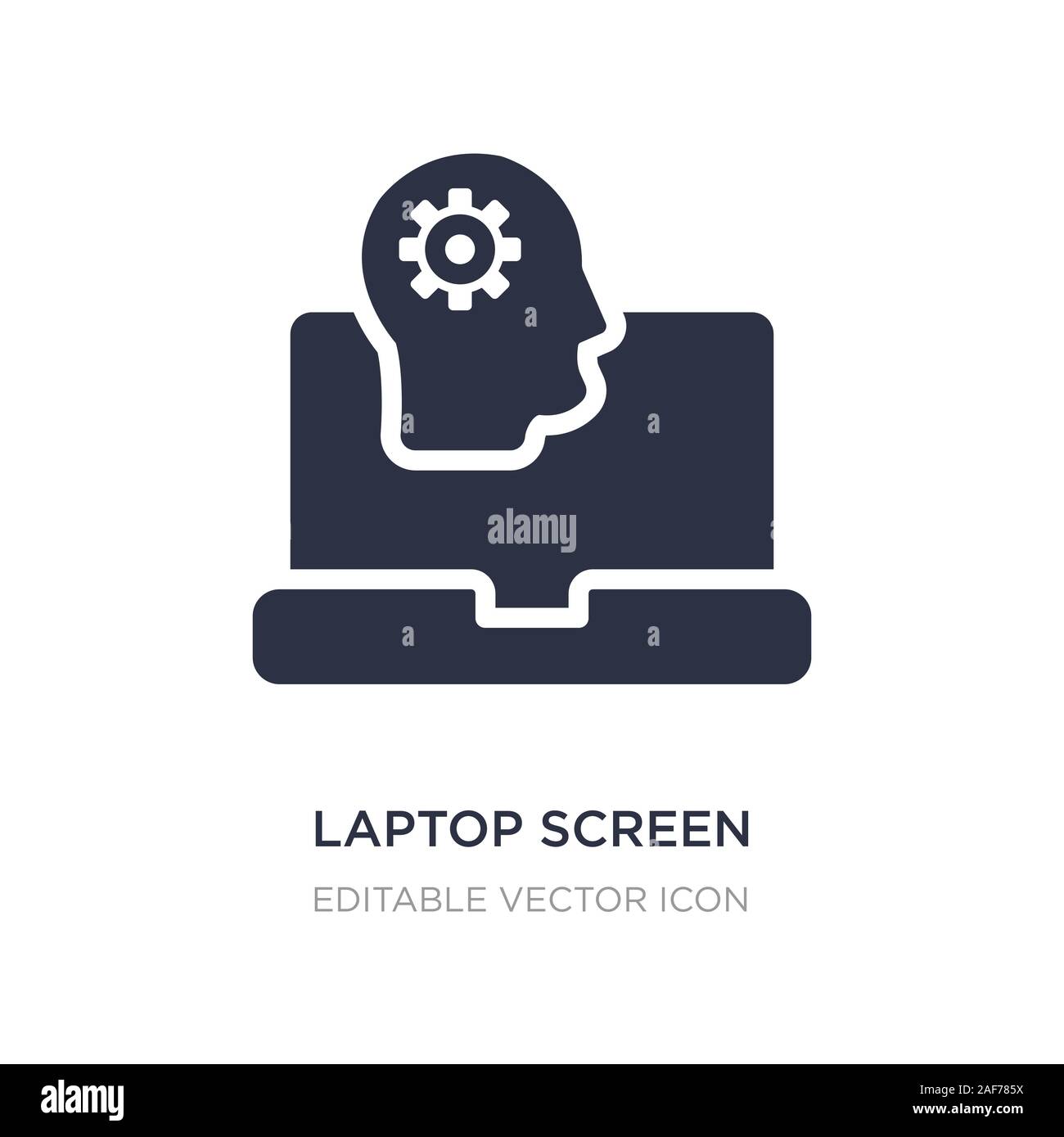 Laptop screen with human head graphic Stock Vector Images - Alamy
