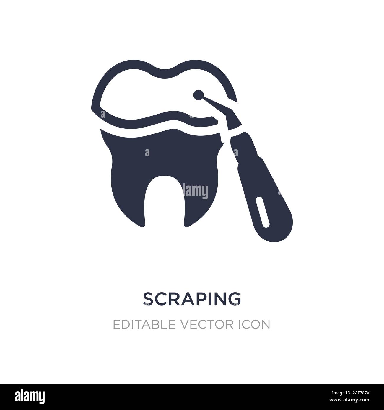 scraping icon on white background. Simple element illustration from ...