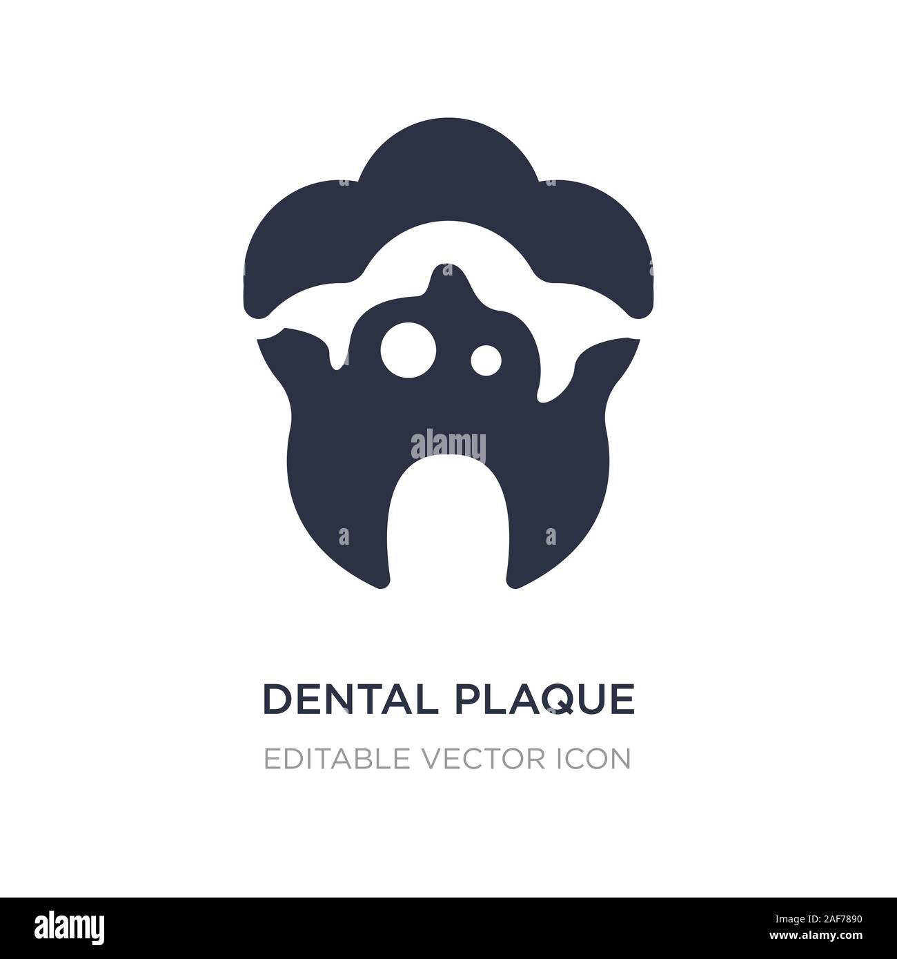dental plaque icon on white background. Simple element illustration ...