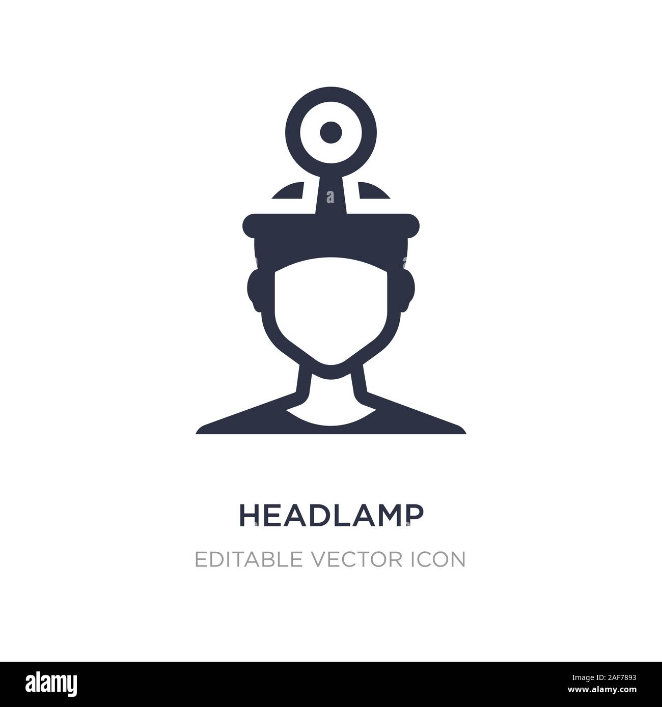 headlamp icon on white background. Simple element illustration from ...