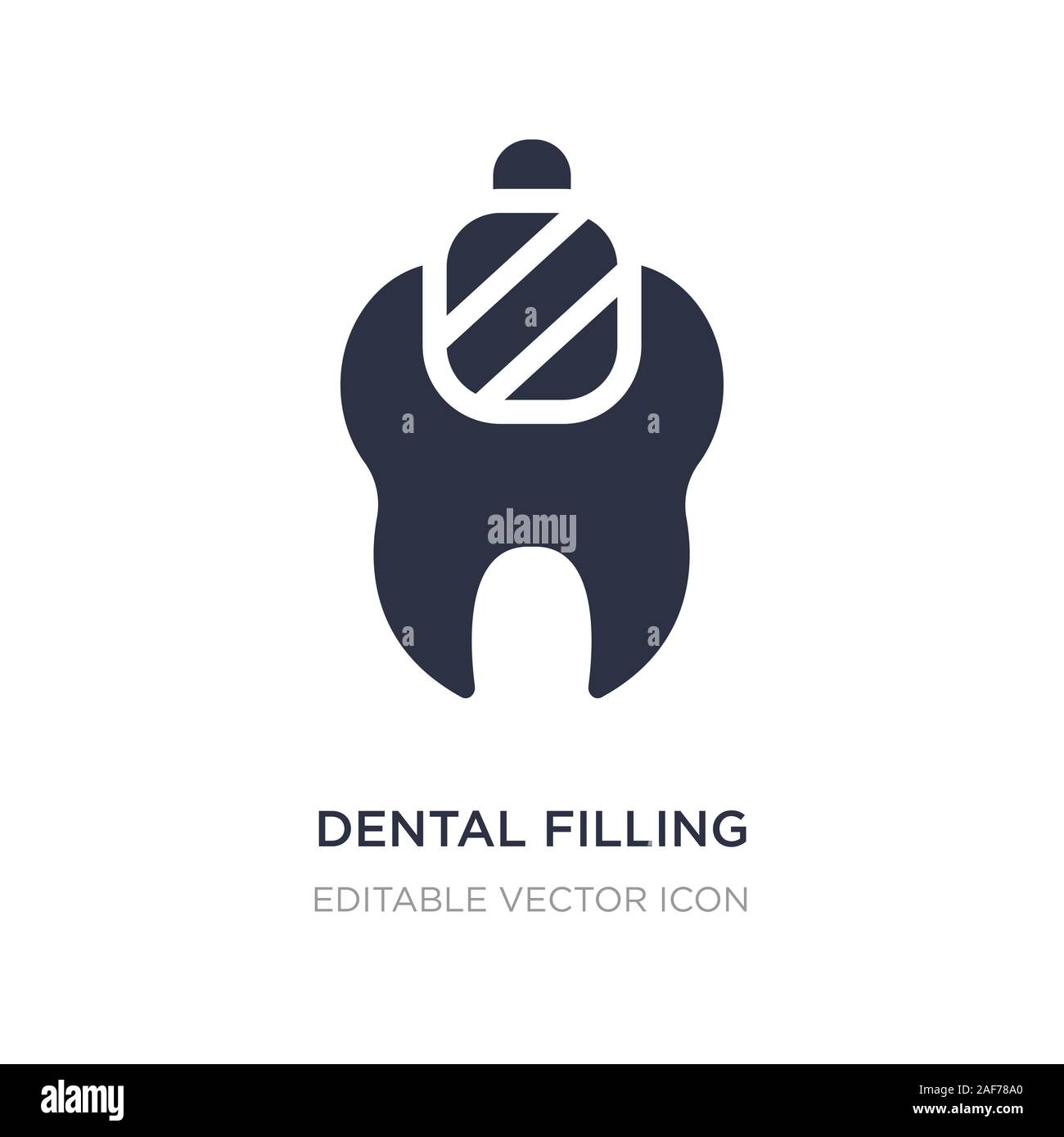 dental filling icon on white background. Simple element illustration ...