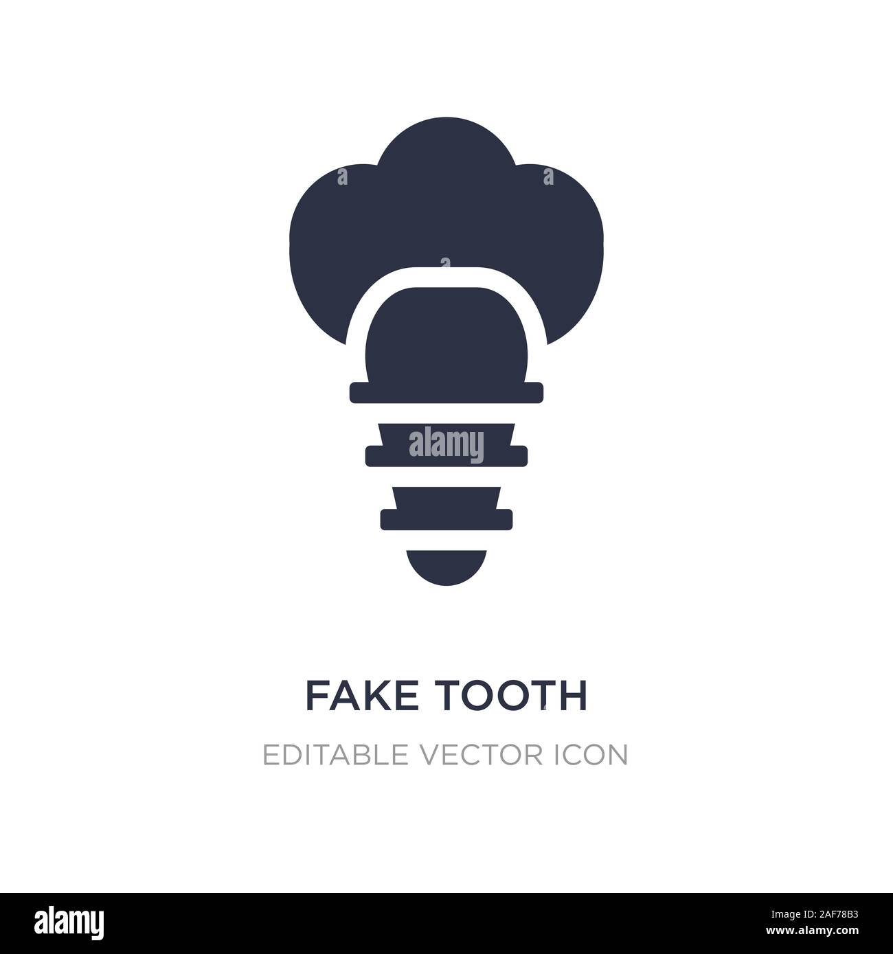 fake tooth icon on white background. Simple element illustration from ...