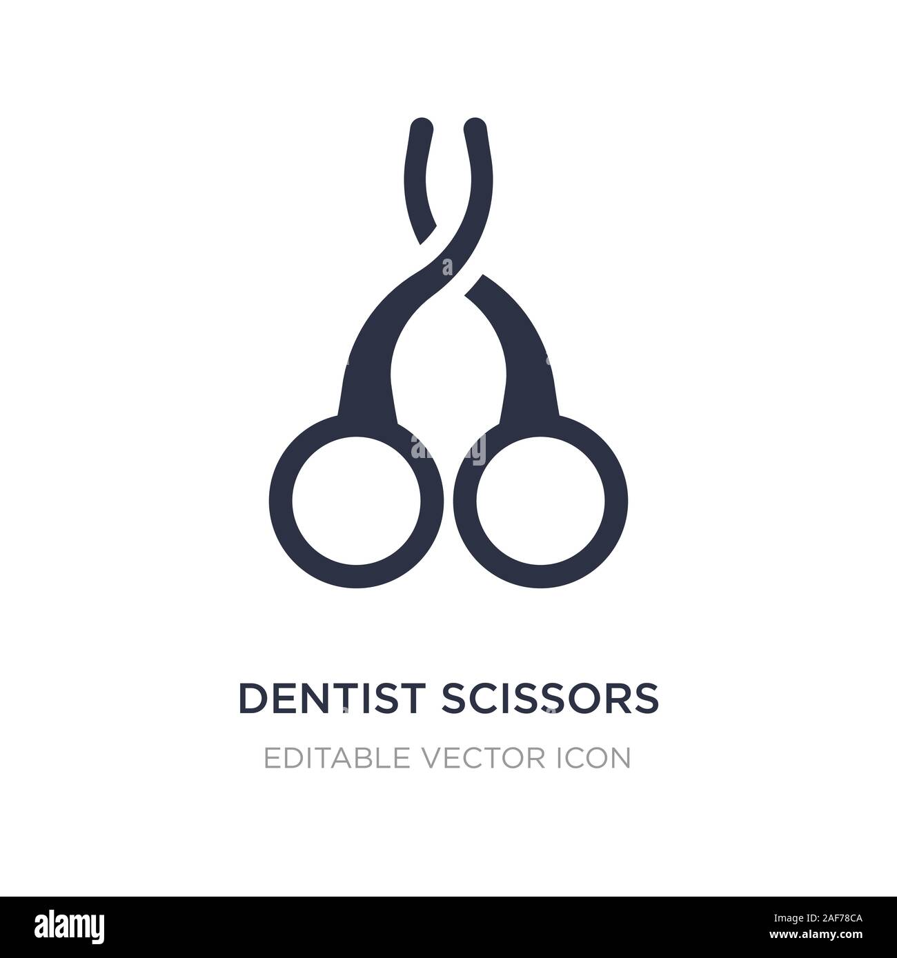 dentist scissors icon on white background. Simple element illustration ...