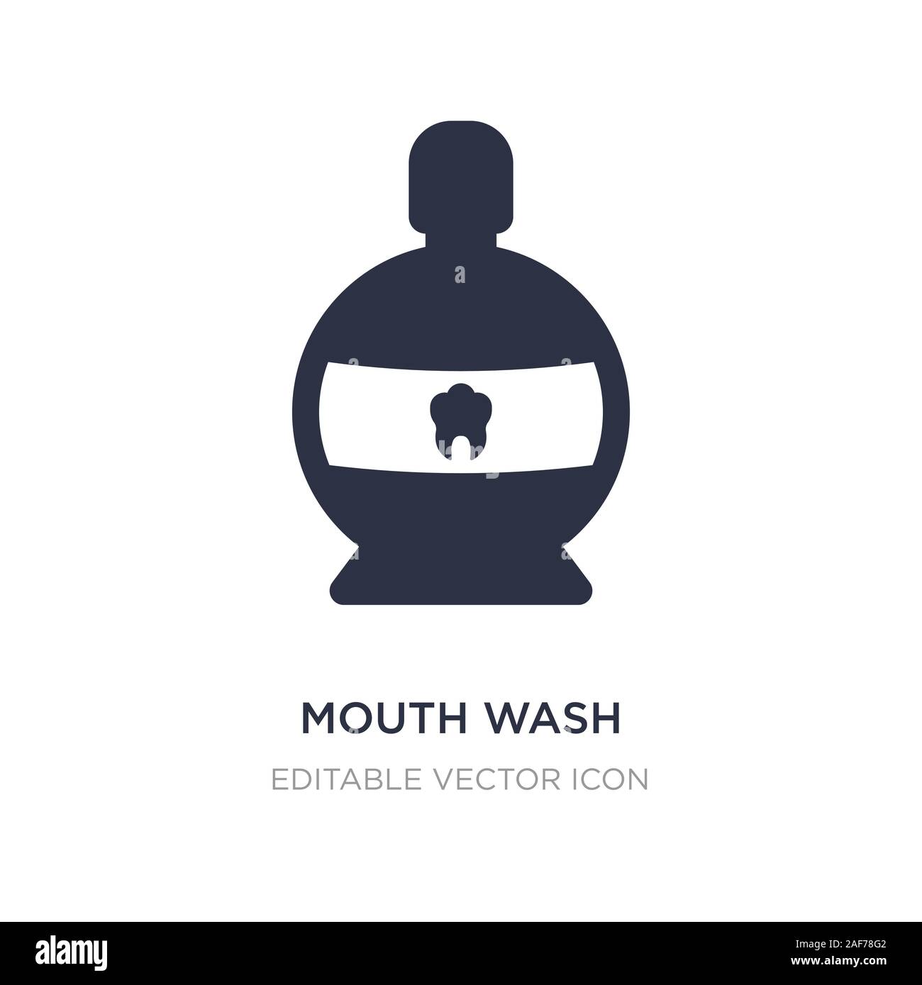 mouth wash icon on white background. Simple element illustration from ...