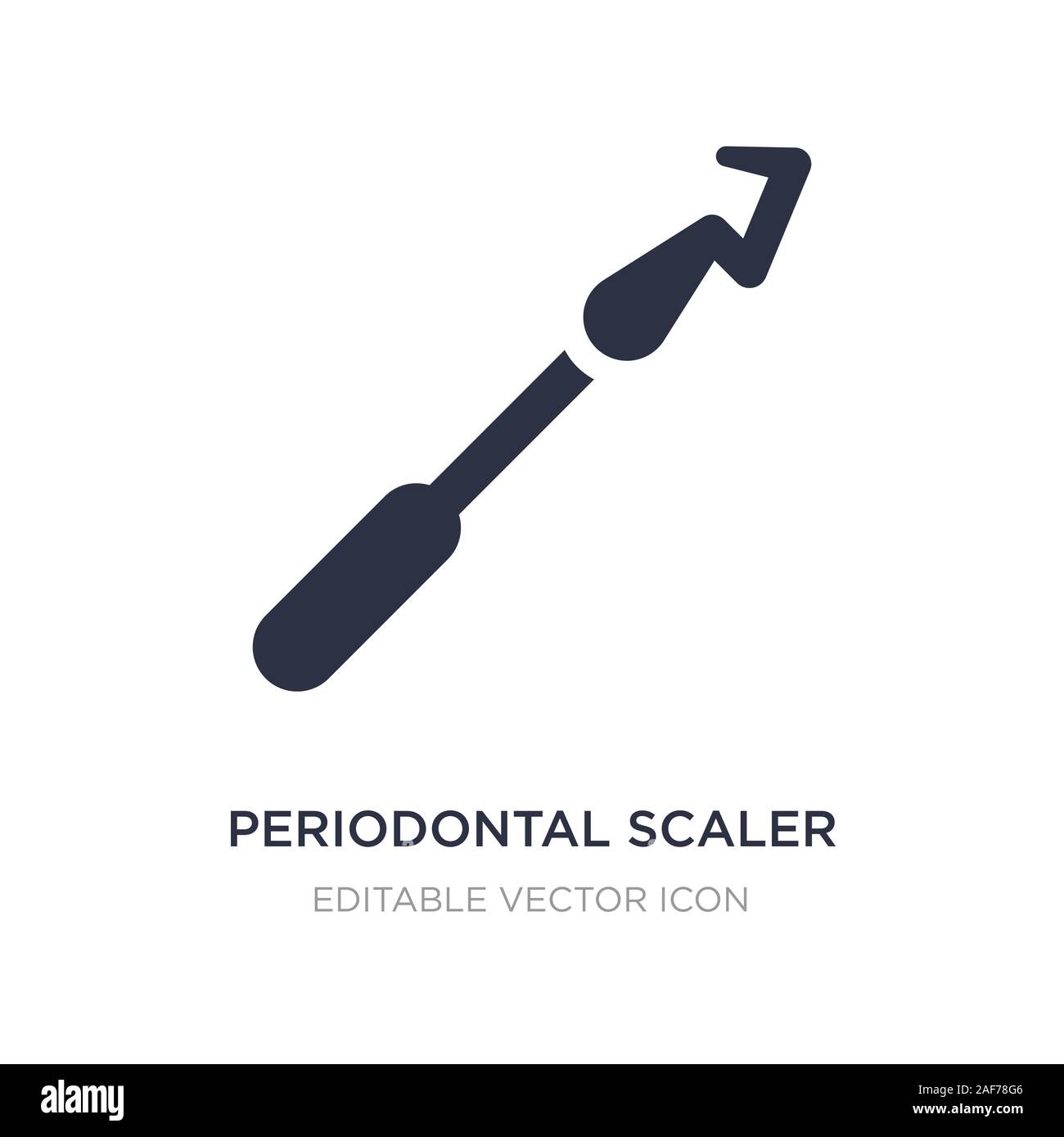 periodontal scaler icon on white background. Simple element ...