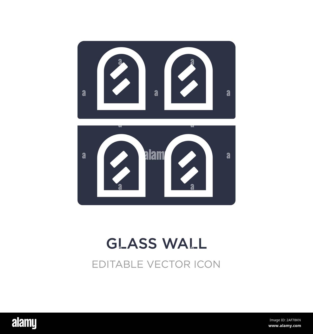 glass wall icon on white background. Simple element illustration from ...