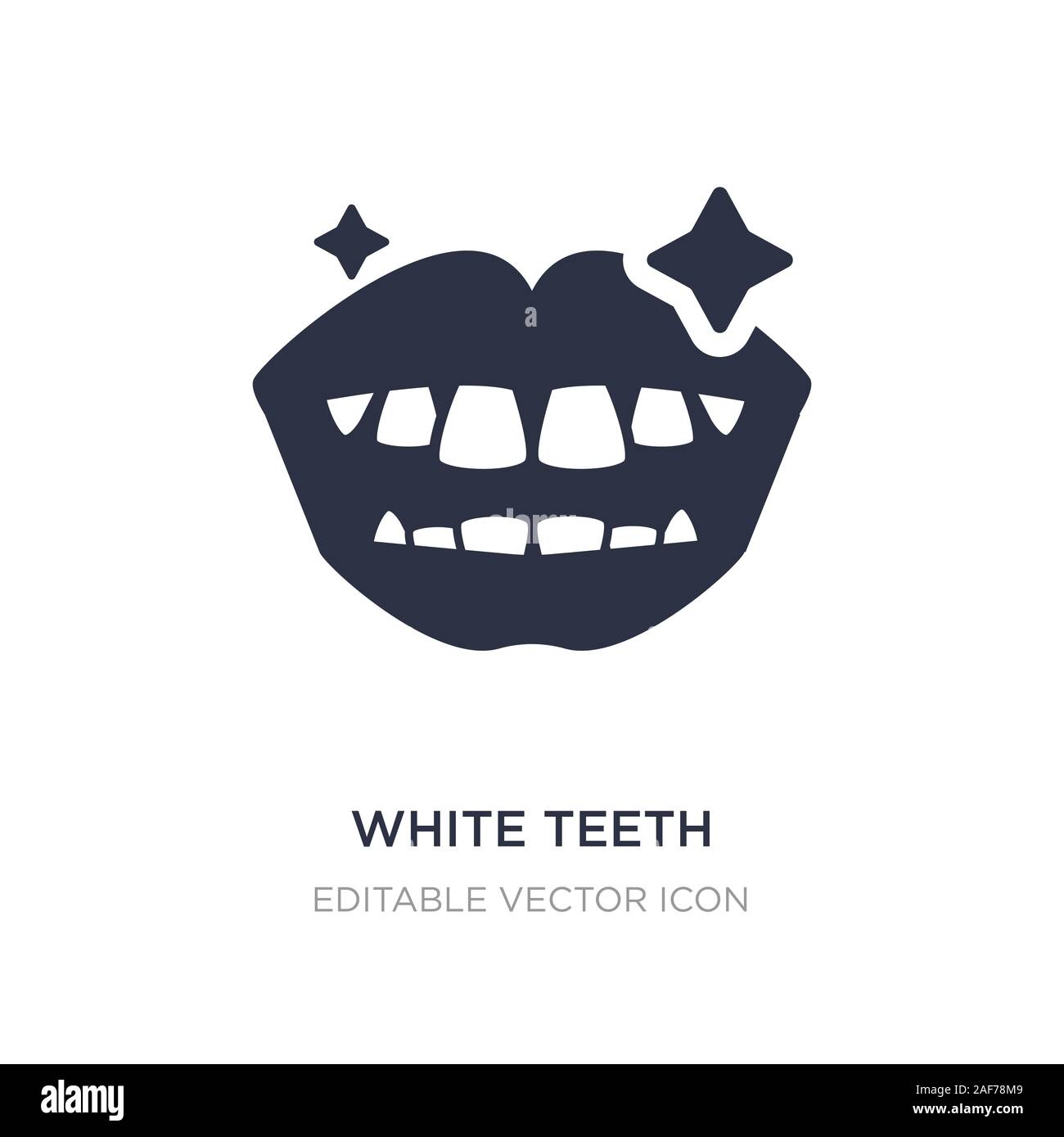 white teeth icon on white background. Simple element illustration from ...