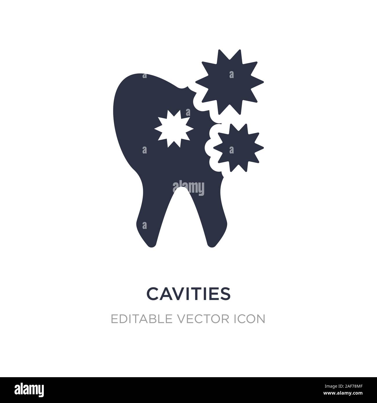 cavities icon on white background. Simple element illustration from ...