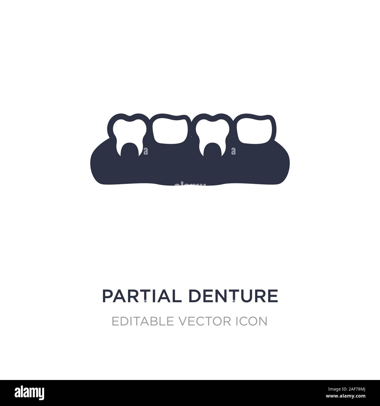 partial denture icon on white background. Simple element illustration ...