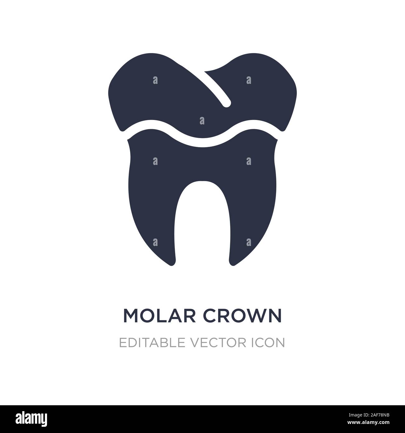 molar crown icon on white background. Simple element illustration from ...