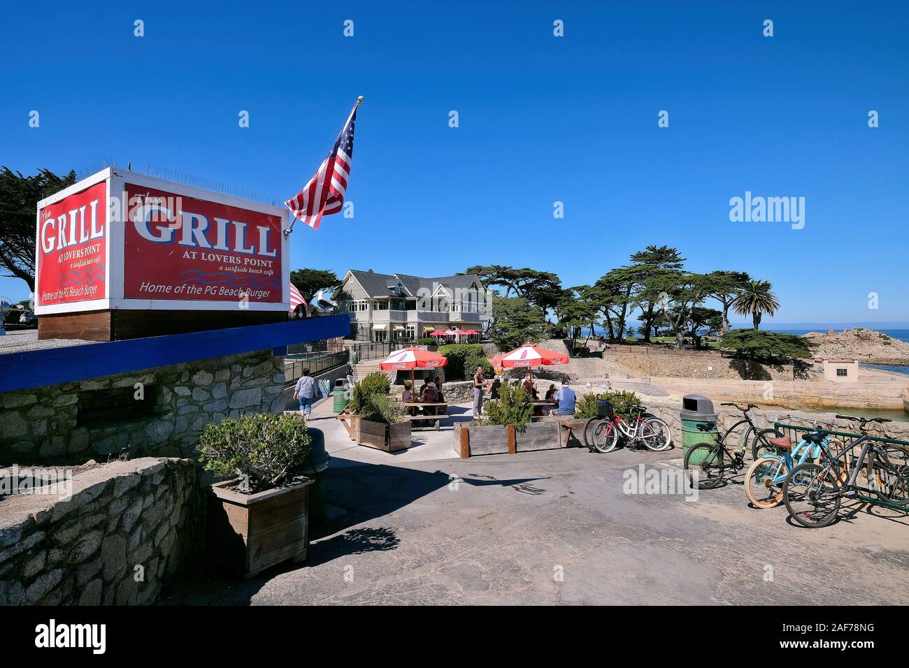 Grill snack at Lovers Point Park, Pacific Grove, California, USA Stock ...