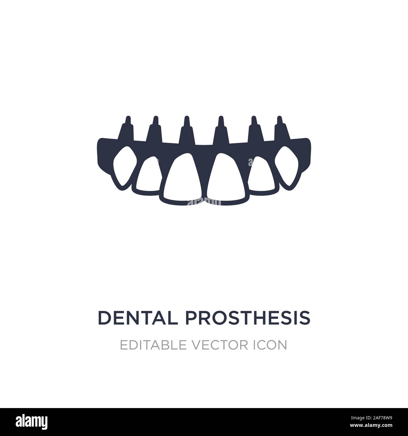 dental prosthesis icon on white background. Simple element illustration ...