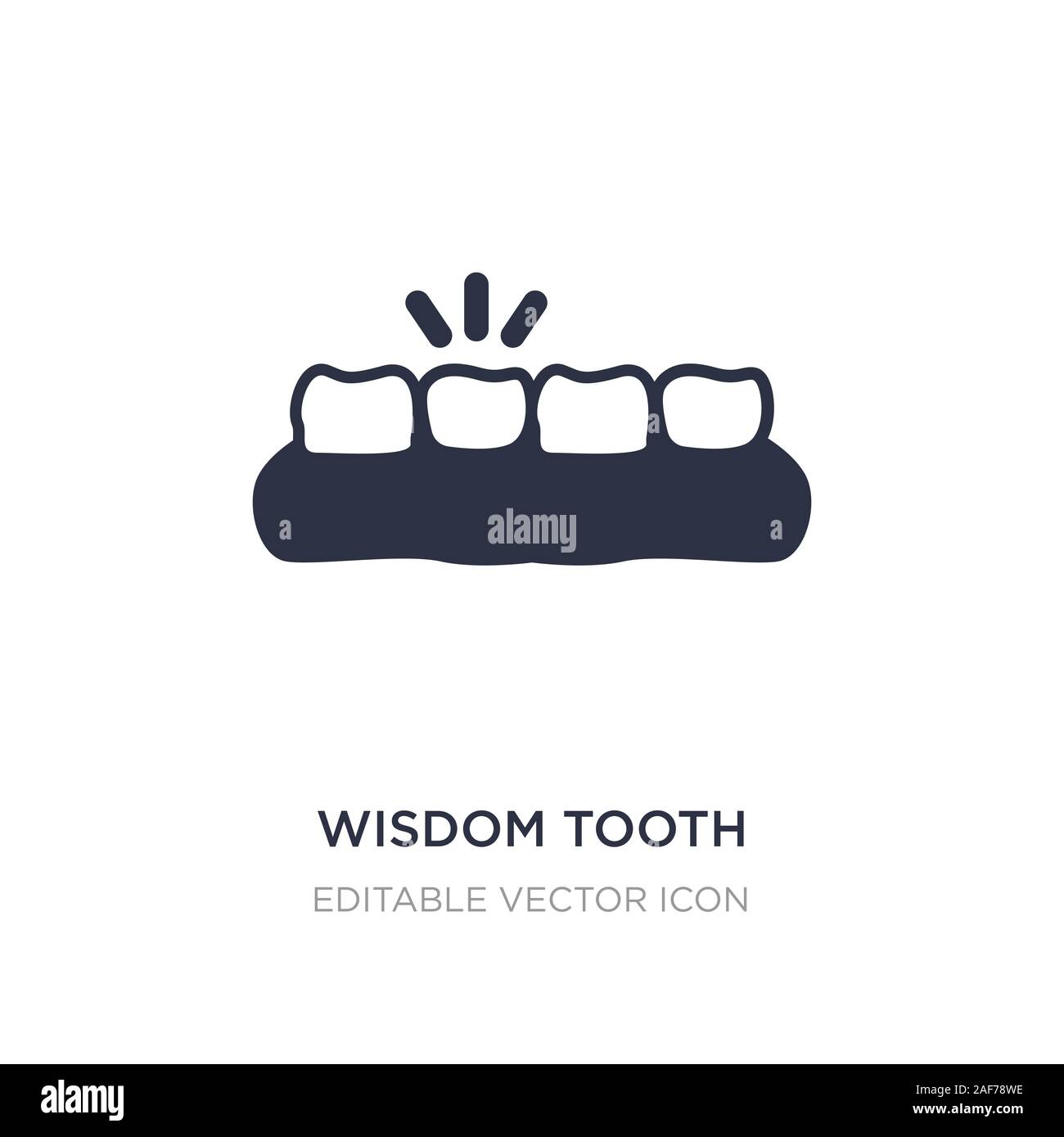 wisdom tooth icon on white background. Simple element illustration from ...