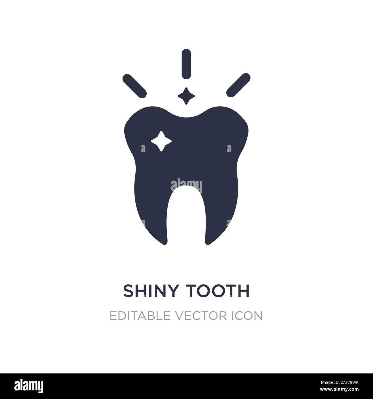 shiny tooth icon on white background. Simple element illustration from ...