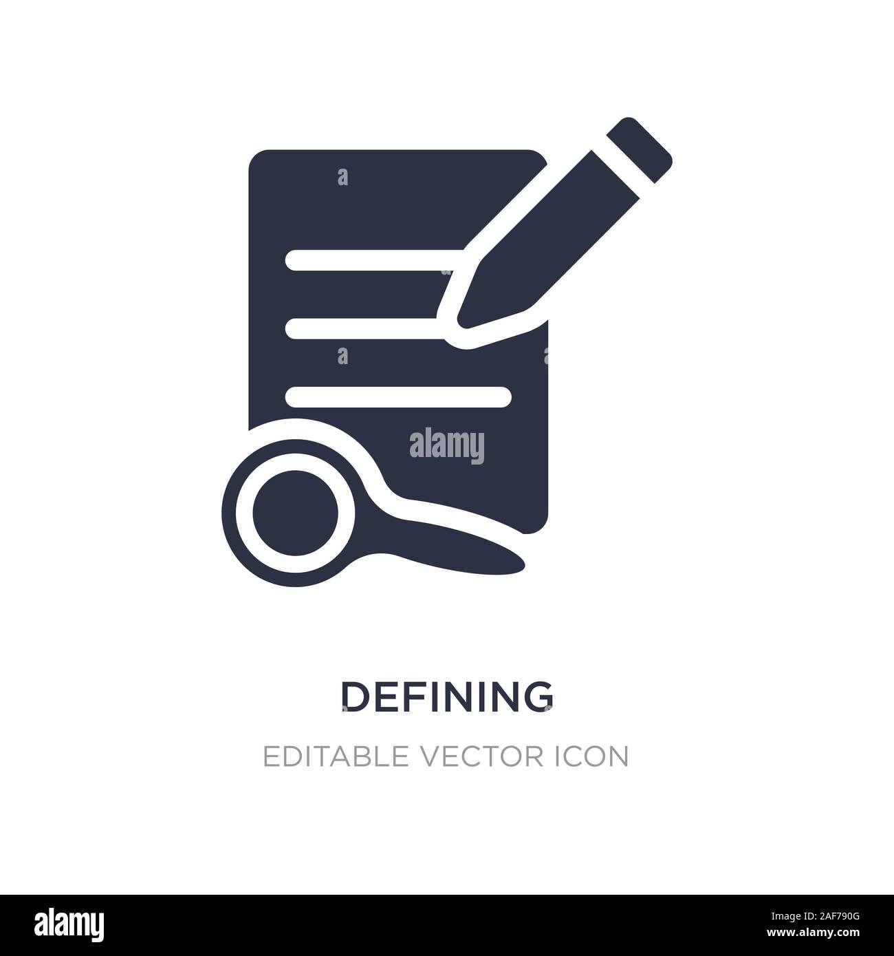 defining icon on white background. Simple element illustration from ...