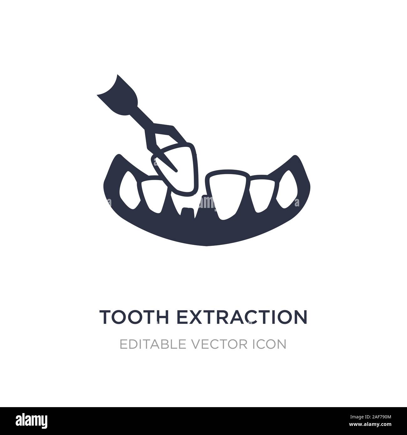 tooth extraction icon on white background. Simple element illustration ...
