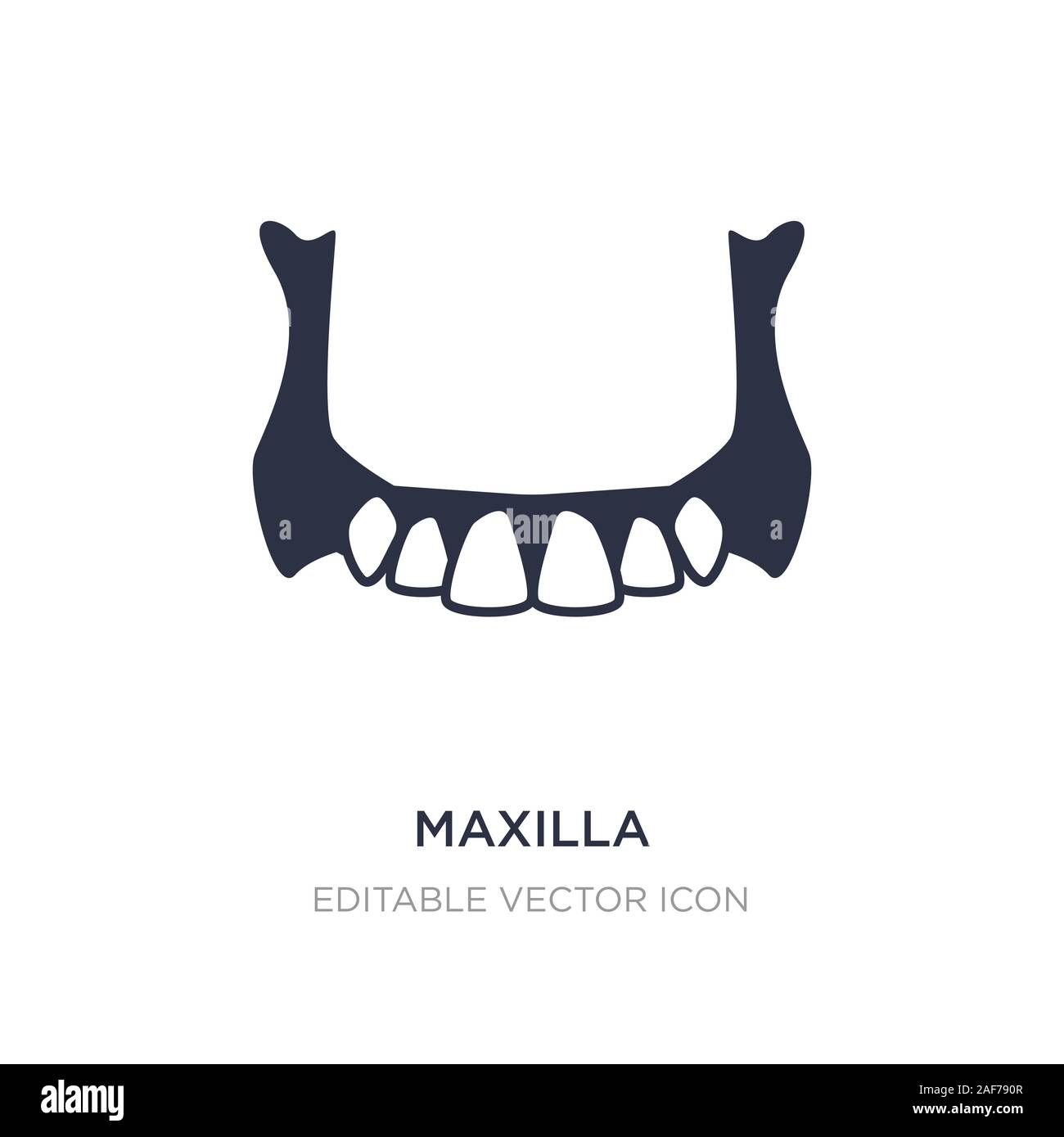 maxilla icon on white background. Simple element illustration from ...