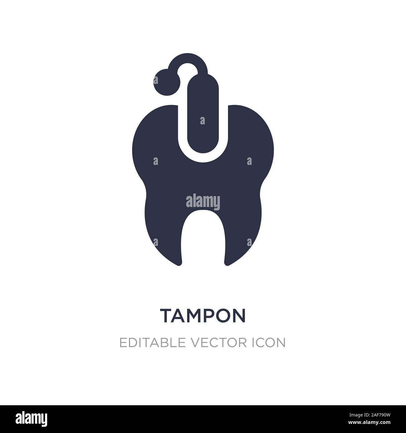tampon icon on white background. Simple element illustration from ...