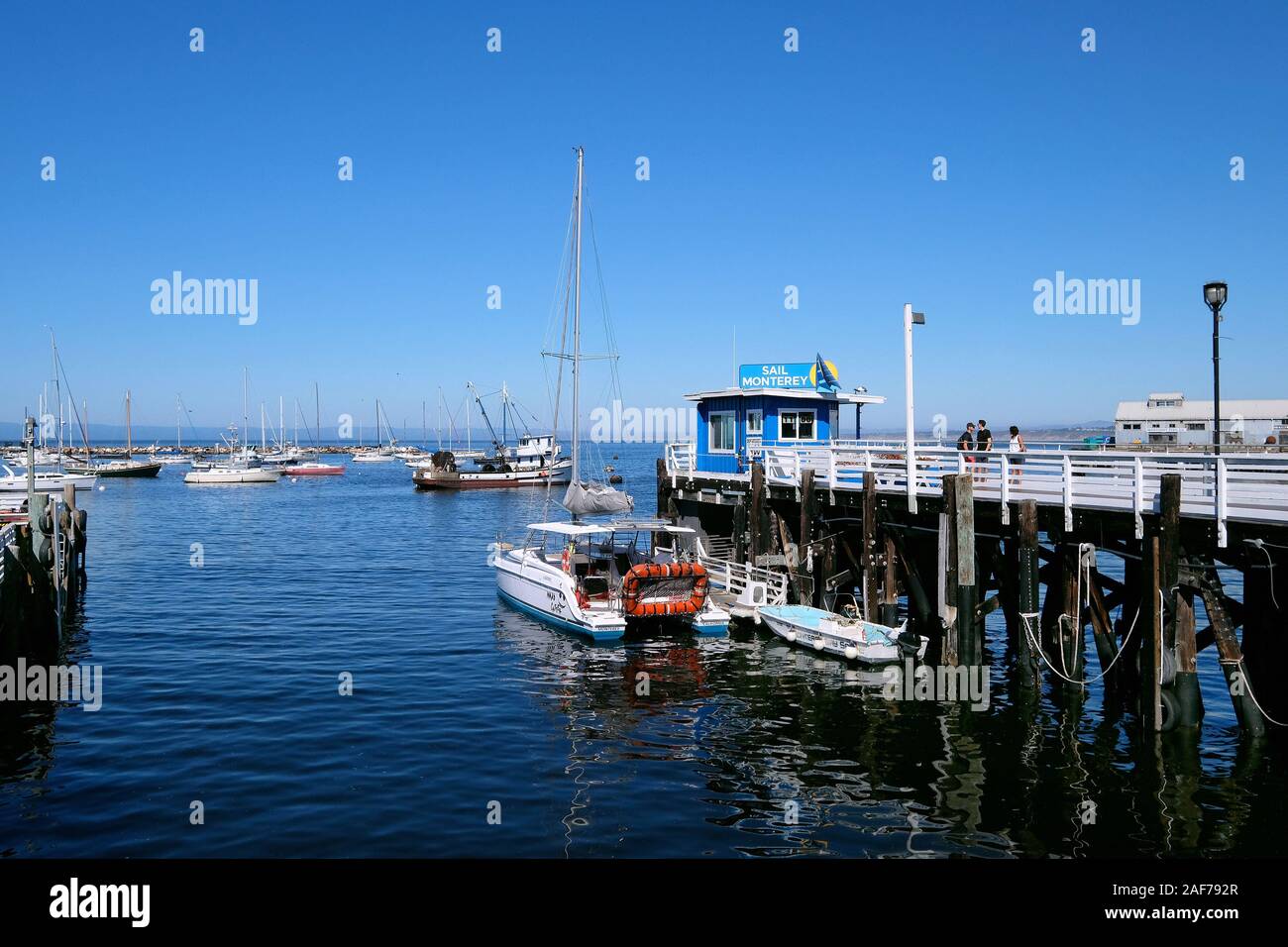 Old Fisherman's Wharf, Cannery Row tourist district, Monterey ...
