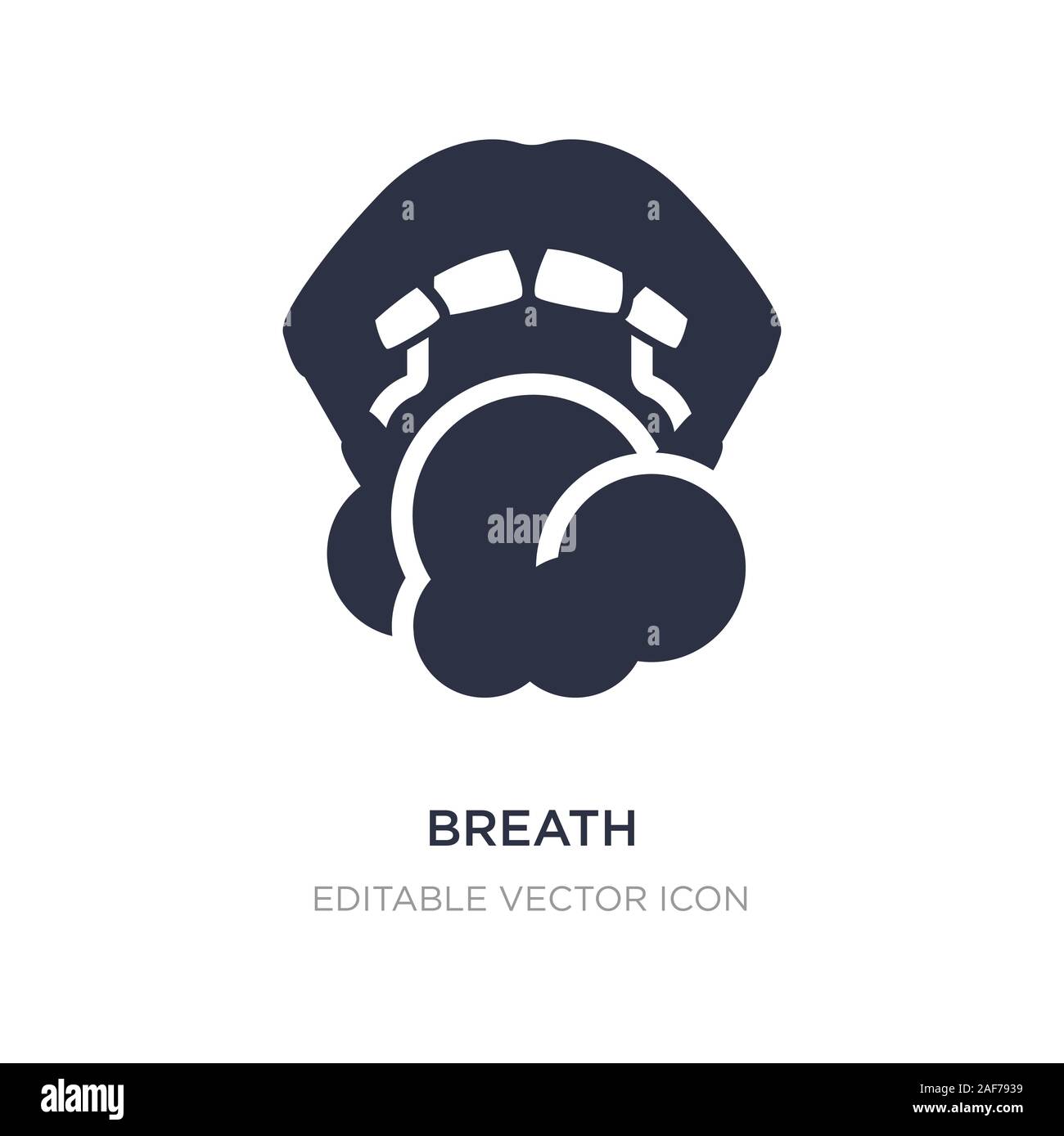 breath icon on white background. Simple element illustration from ...