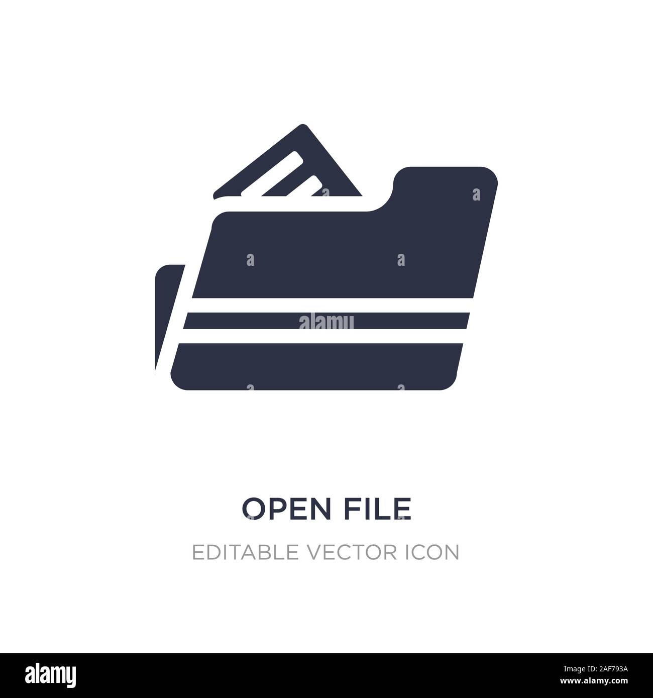 open file icon on white background. Simple element illustration from ...