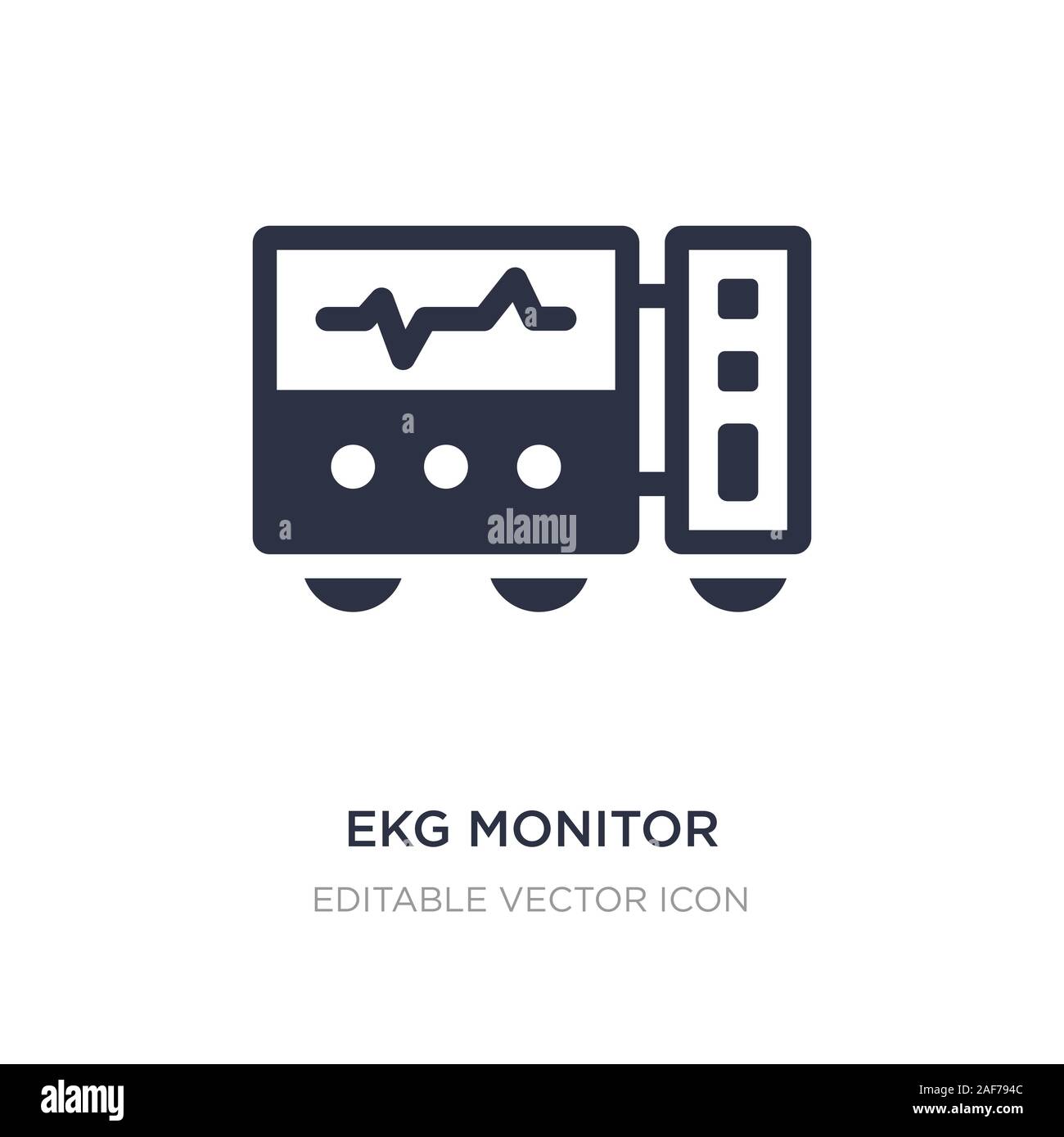 ekg monitor icon on white background. Simple element illustration from ...