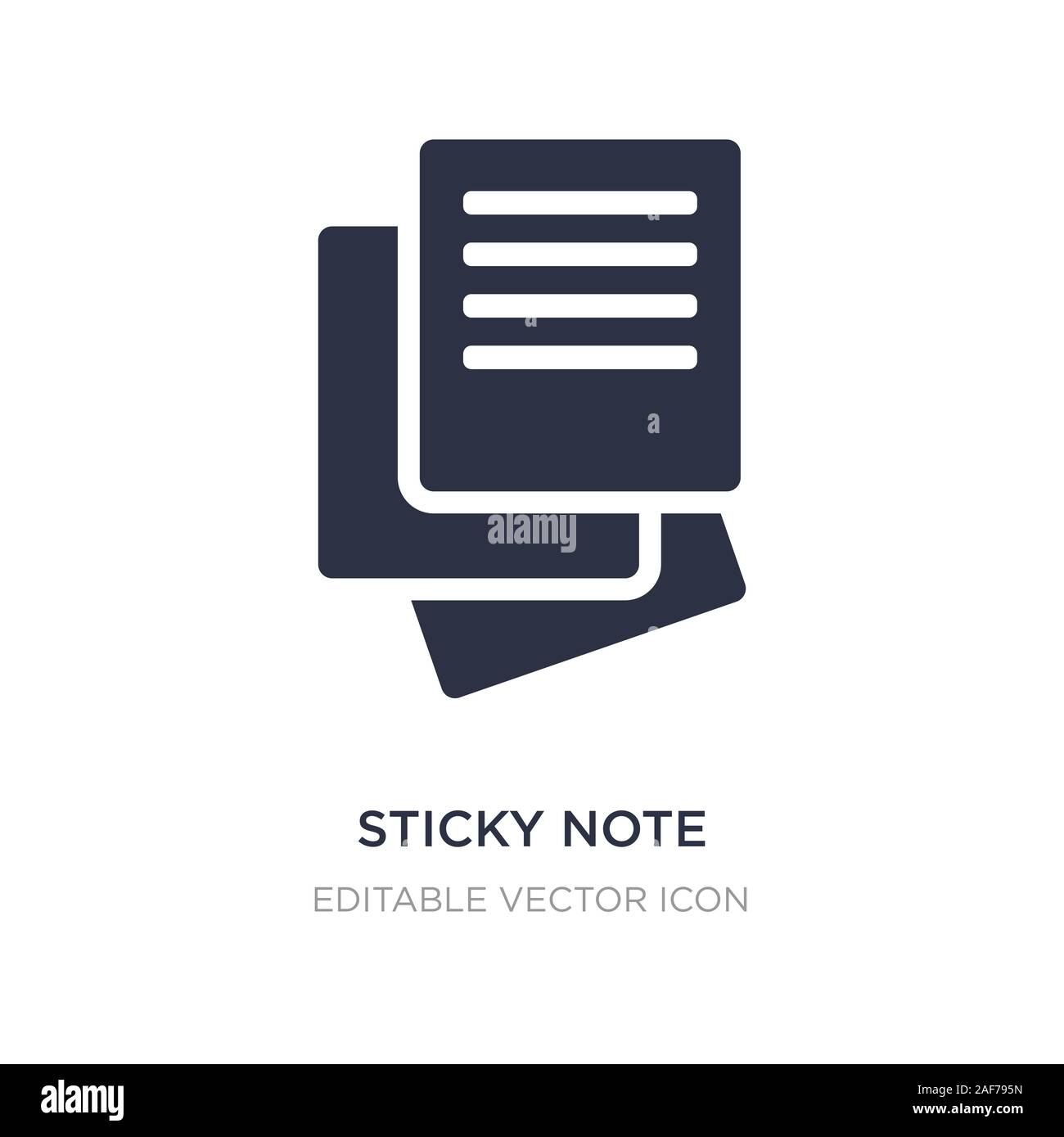 sticky note icon on white background. Simple element illustration from ...