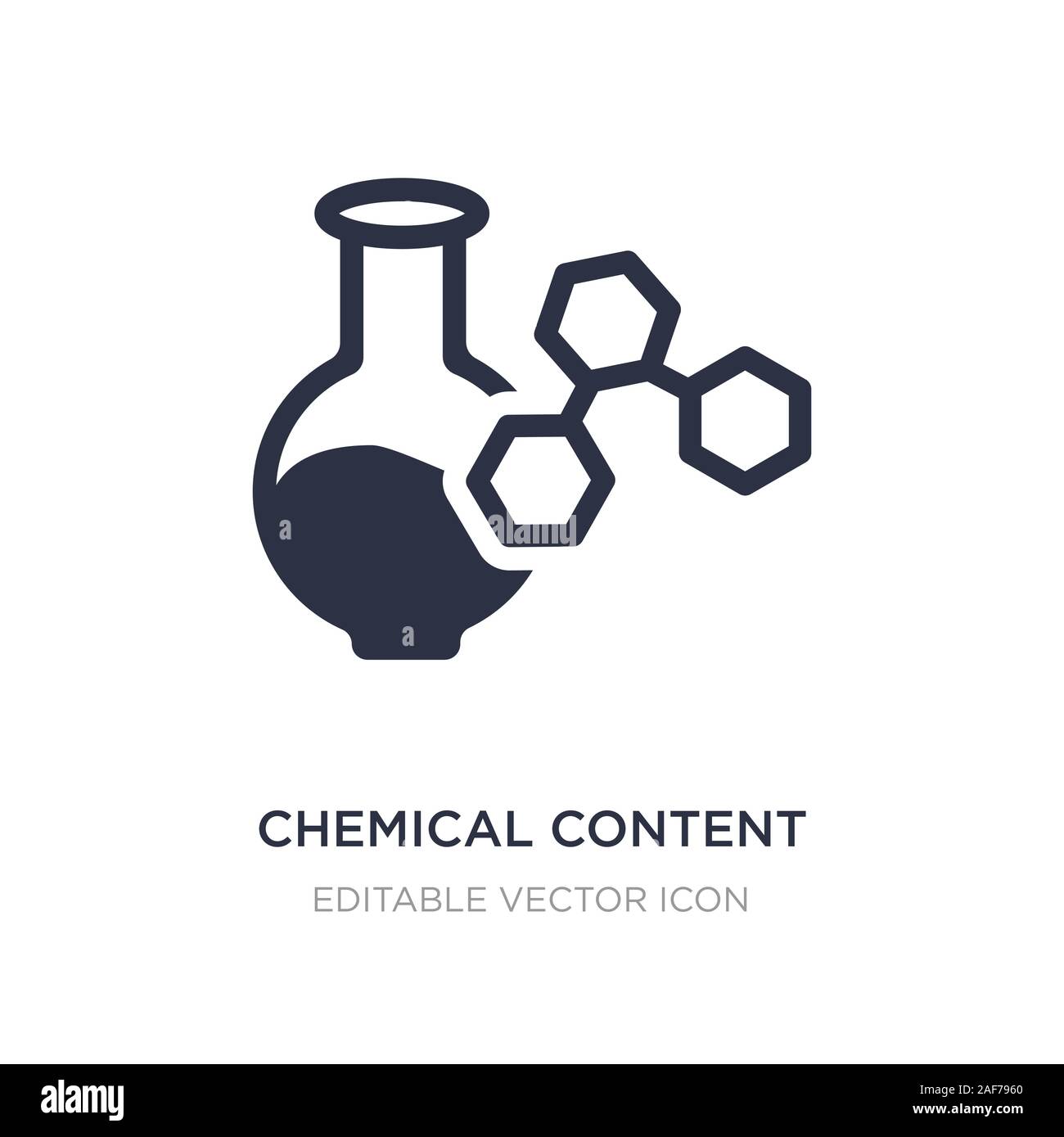 chemical content icon on white background. Simple element illustration ...